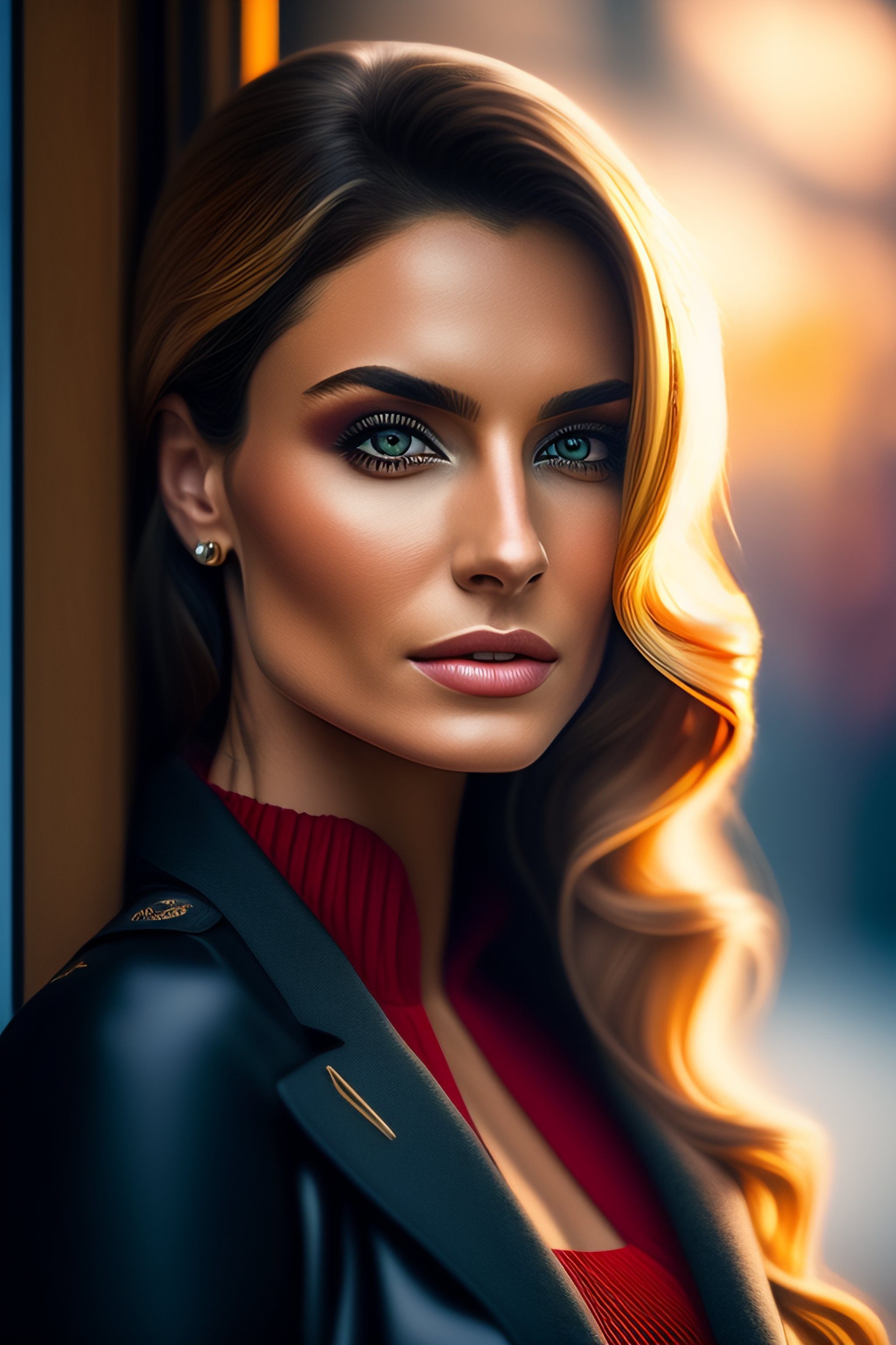 Lexica - In this stunning portrait, the russian beautiful woman is ...