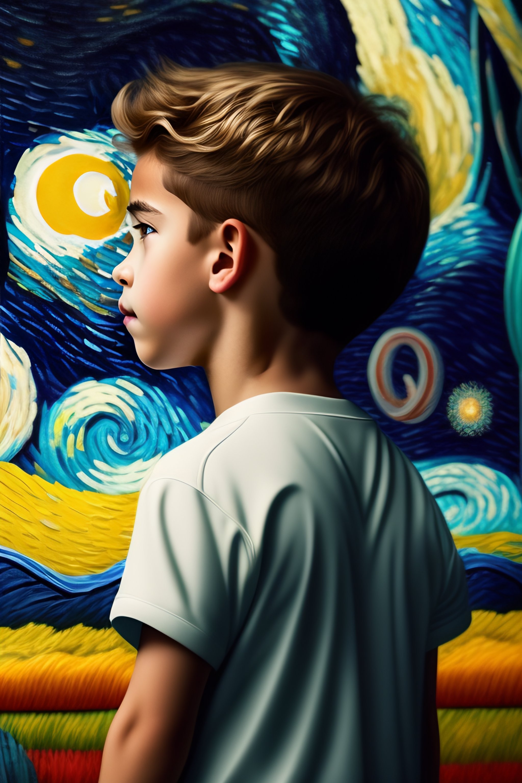 Lexica - An aesthetic boy with his back to the sky, detailed, 8k ...