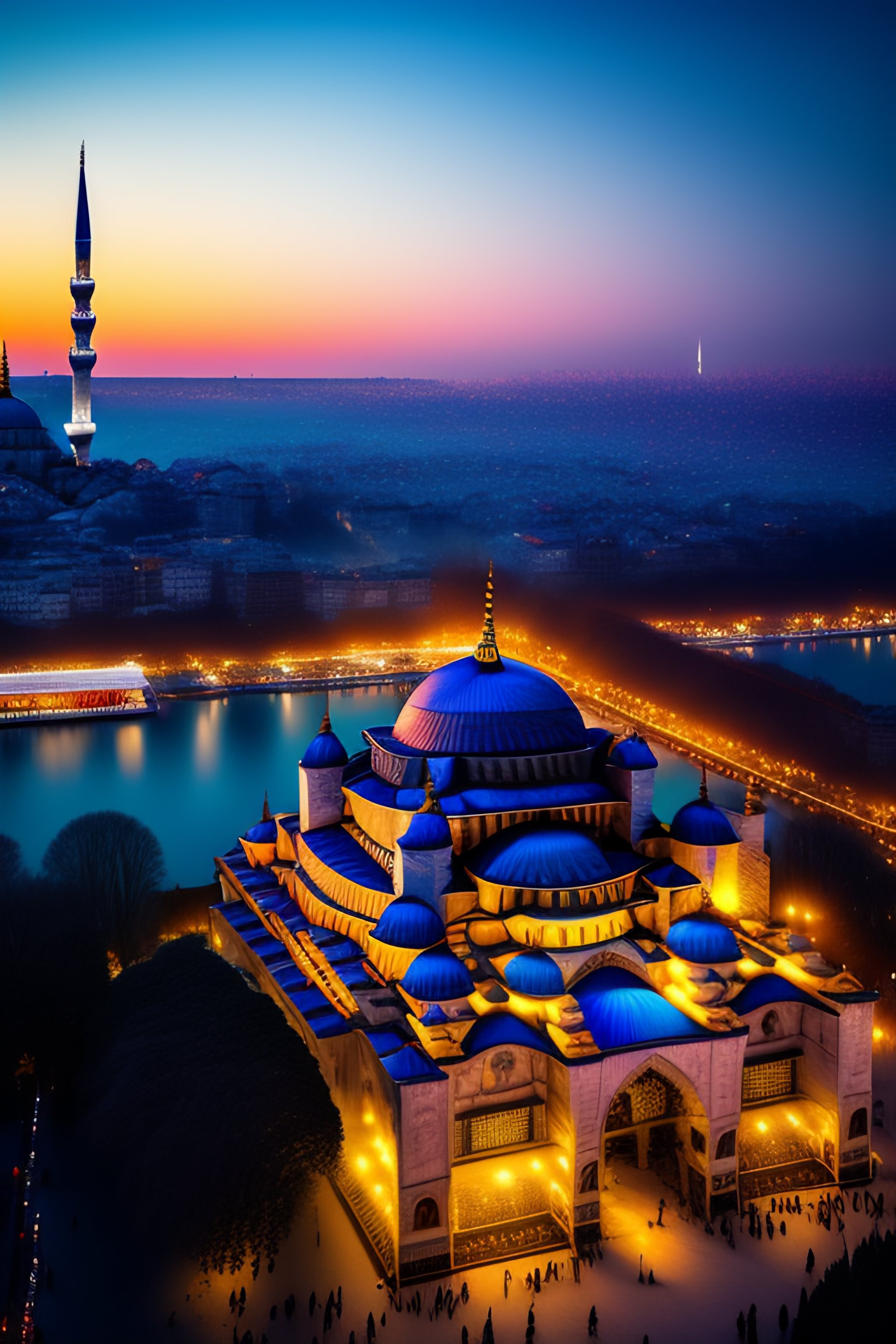 Blue Mosque Istanbul Aerial