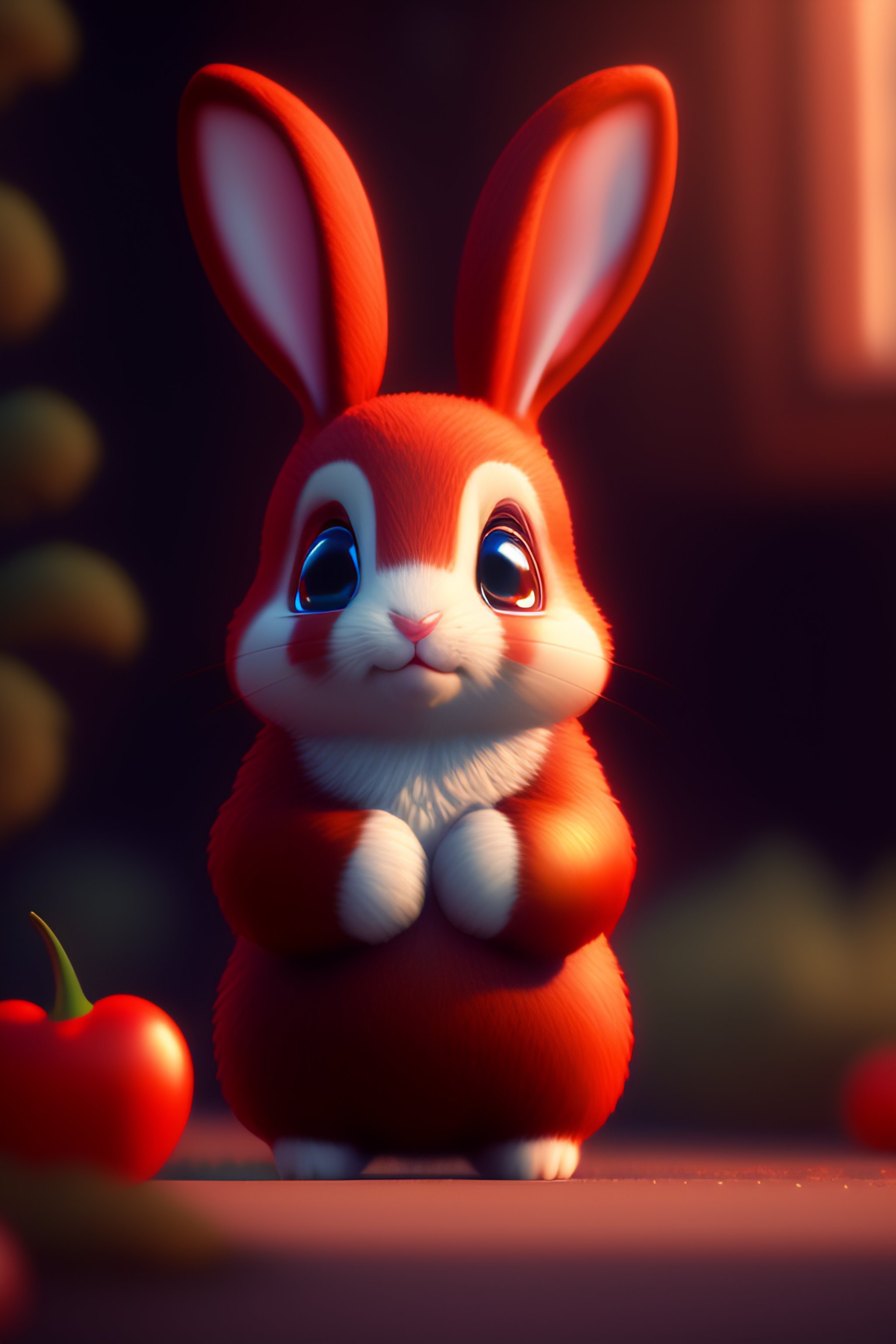 Lexica - Cute adorable little bunny and happy smiling greeting me with ...