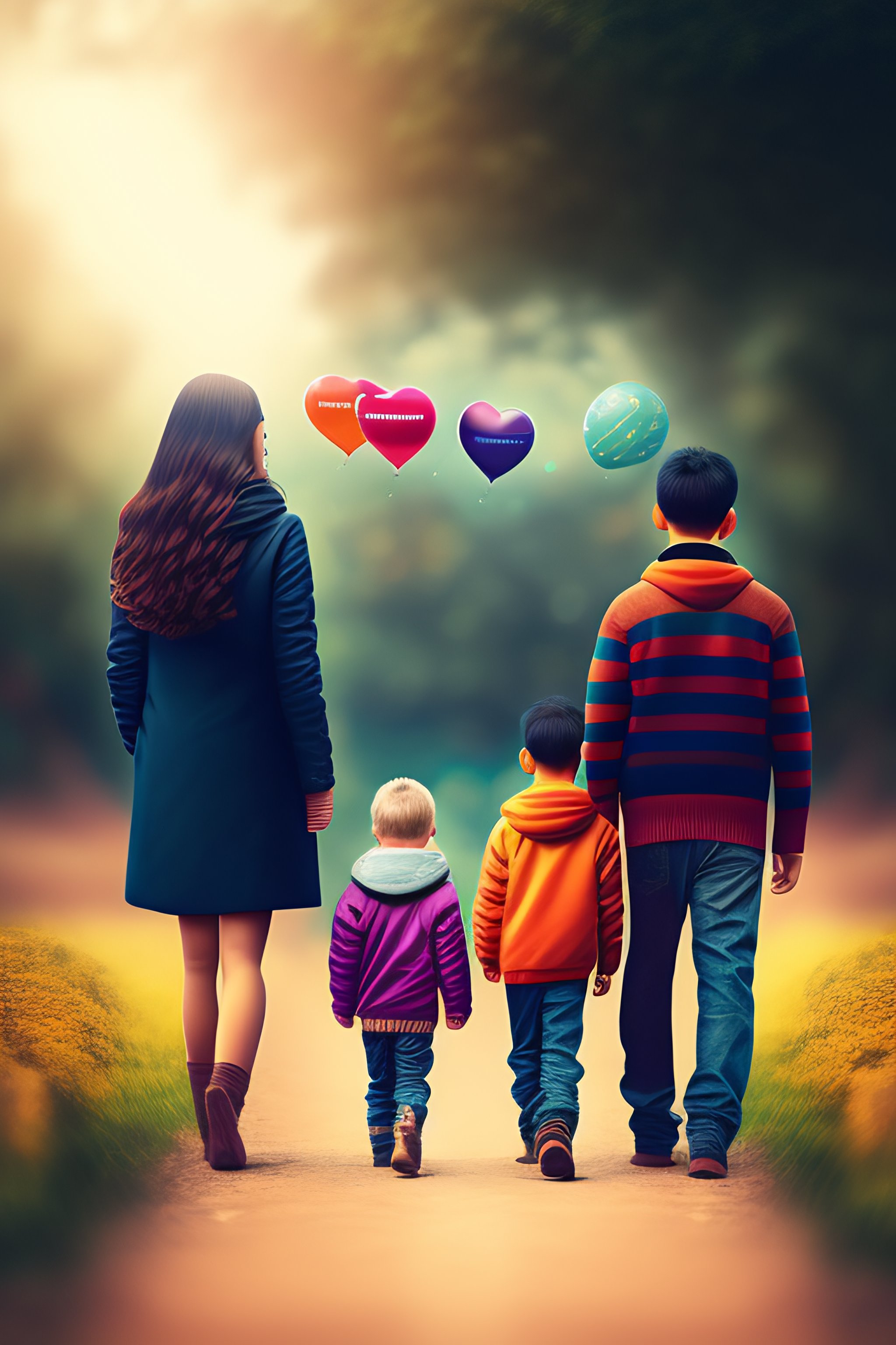 Lexica - AI KIDS IMAGINATION FREEDOM WITH HAPPY FAMILY FOCUSING ON unity