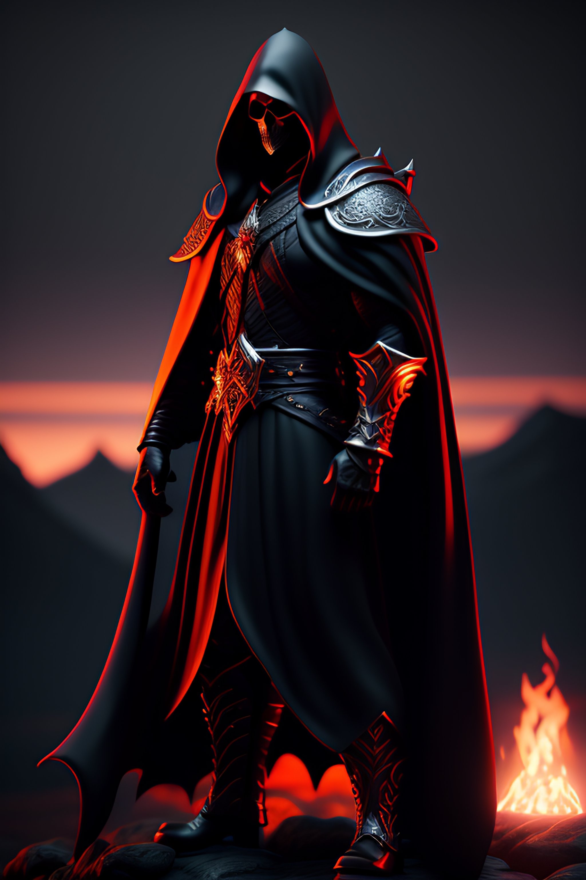 Lexica - Grim reaper, wearing a black mask, ultra-detailed fantasy ...