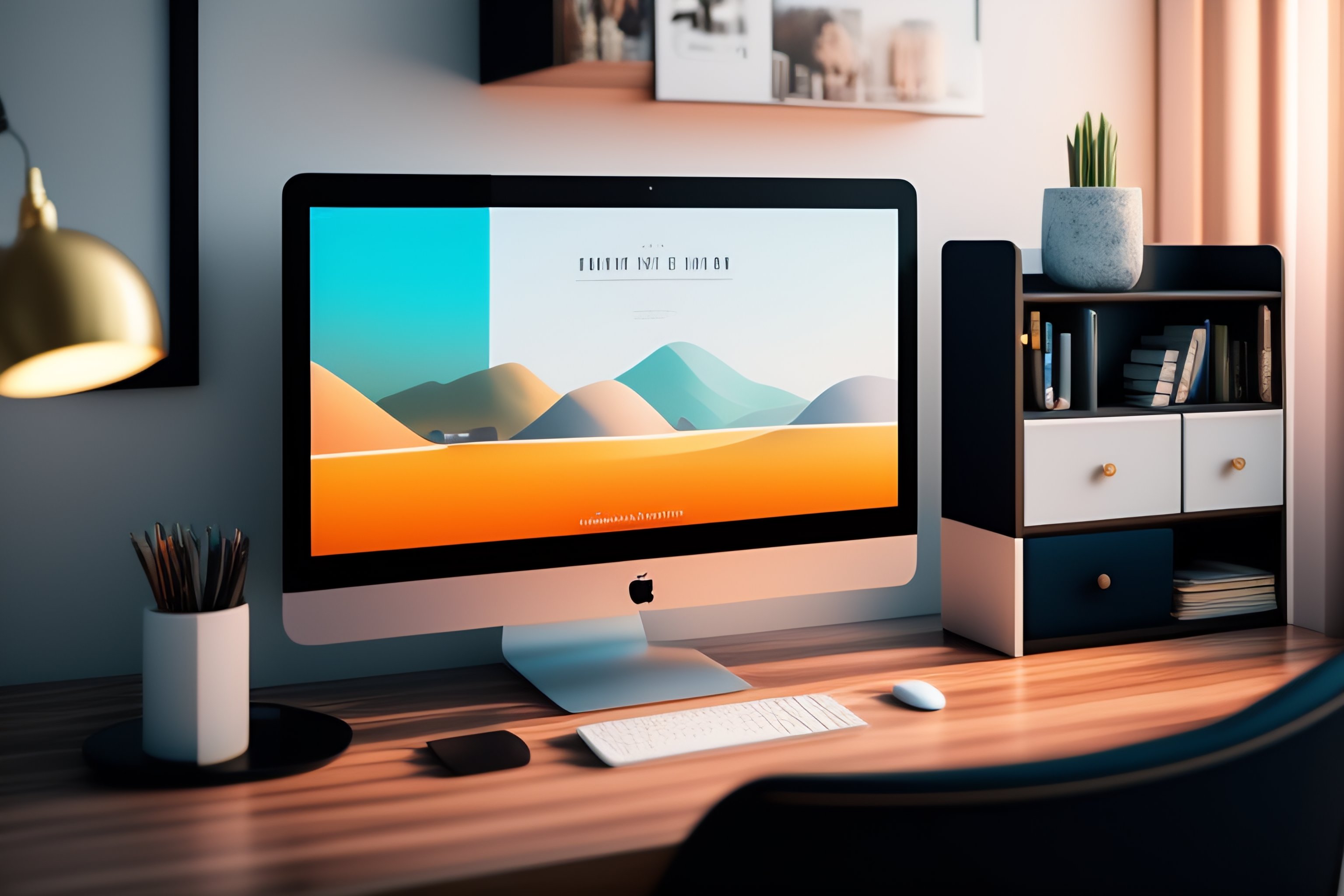 Lexica - Graphic designer desk