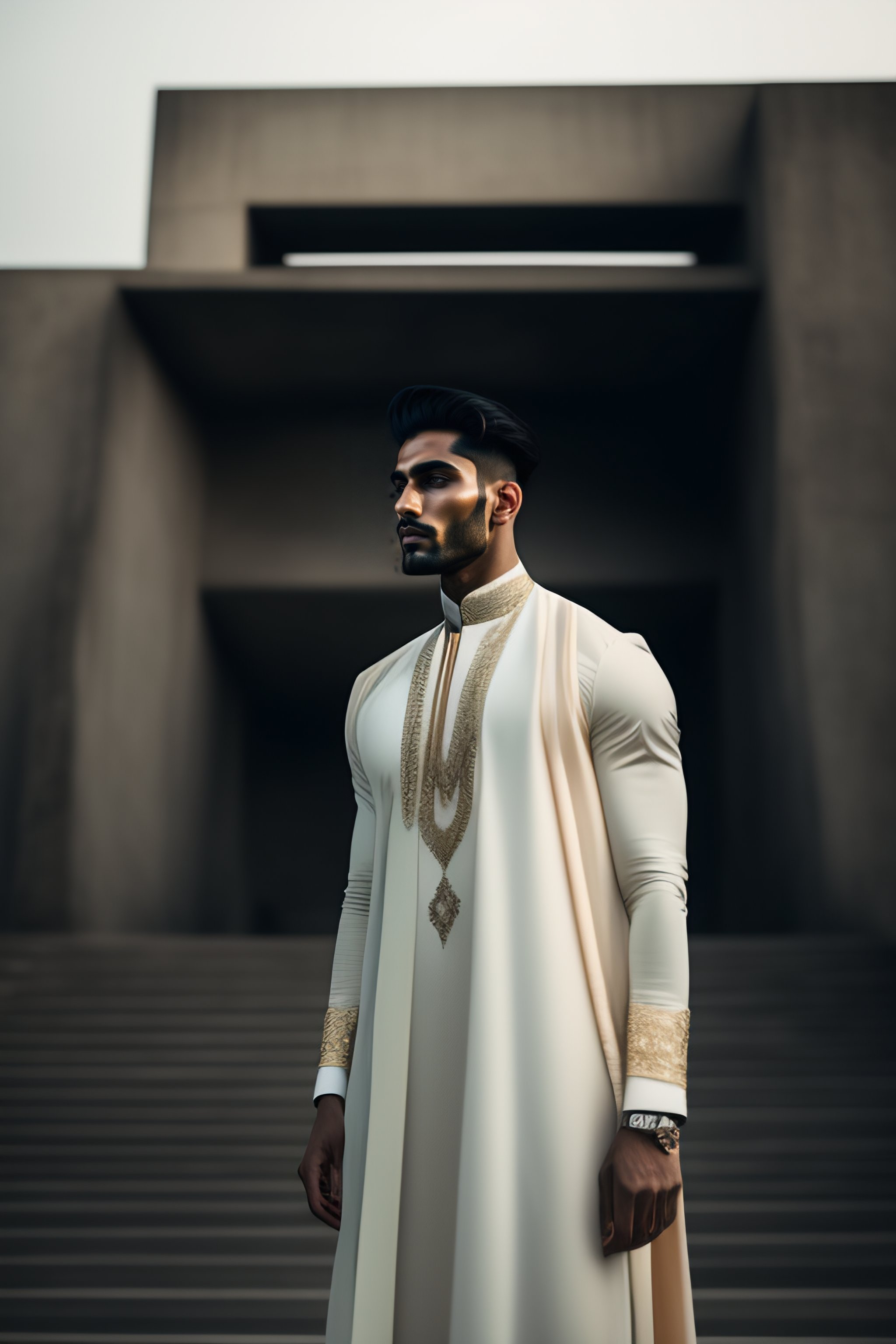 Lexica - Portrait of haute couture beautiful pakistani male fashion ...
