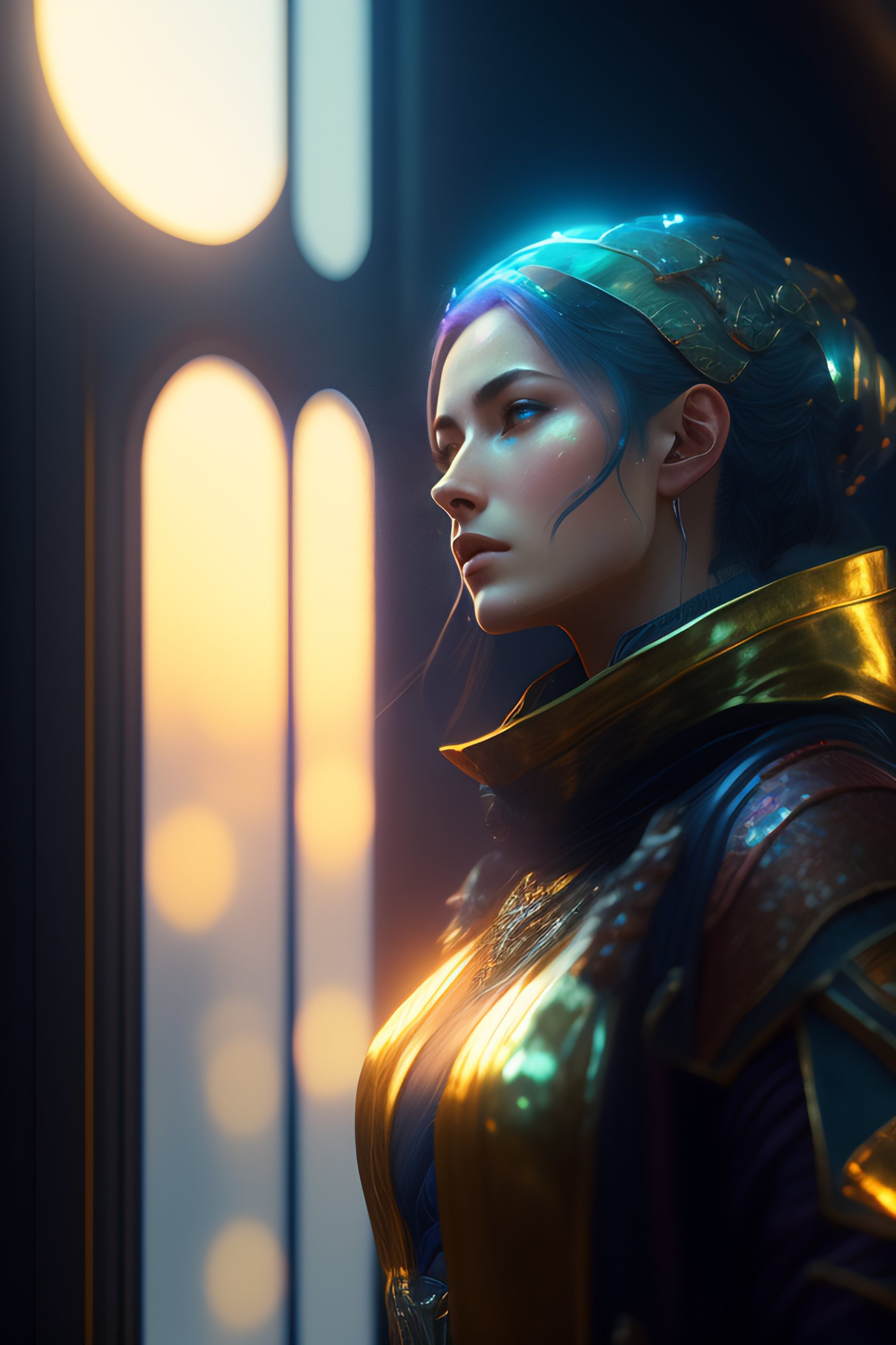 Lexica - A photo of 8k ultra realistic corrupted rainbow humanoid queen ...