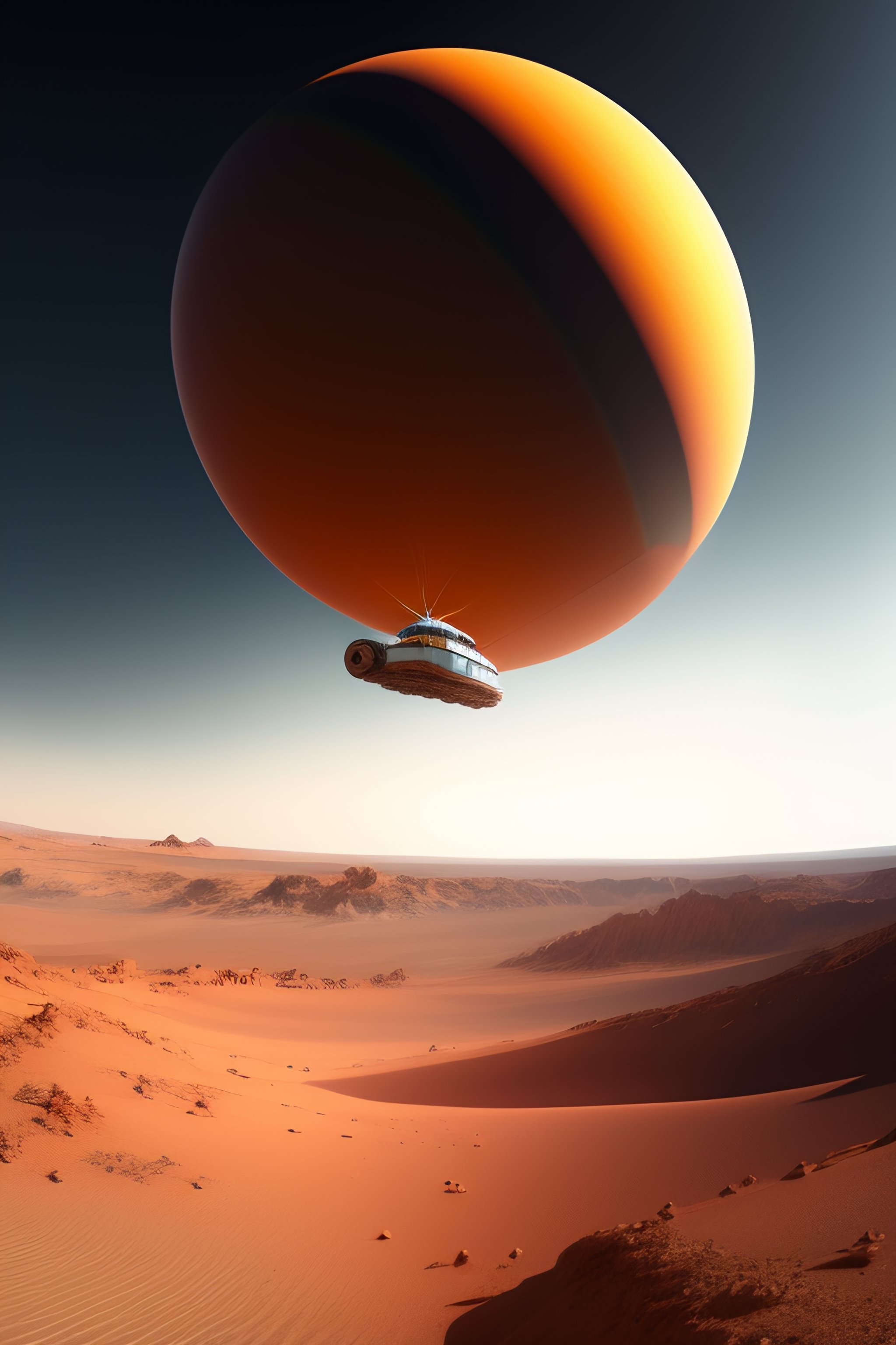 Lexica - Flying schoe on mars, render, unreal, realistic