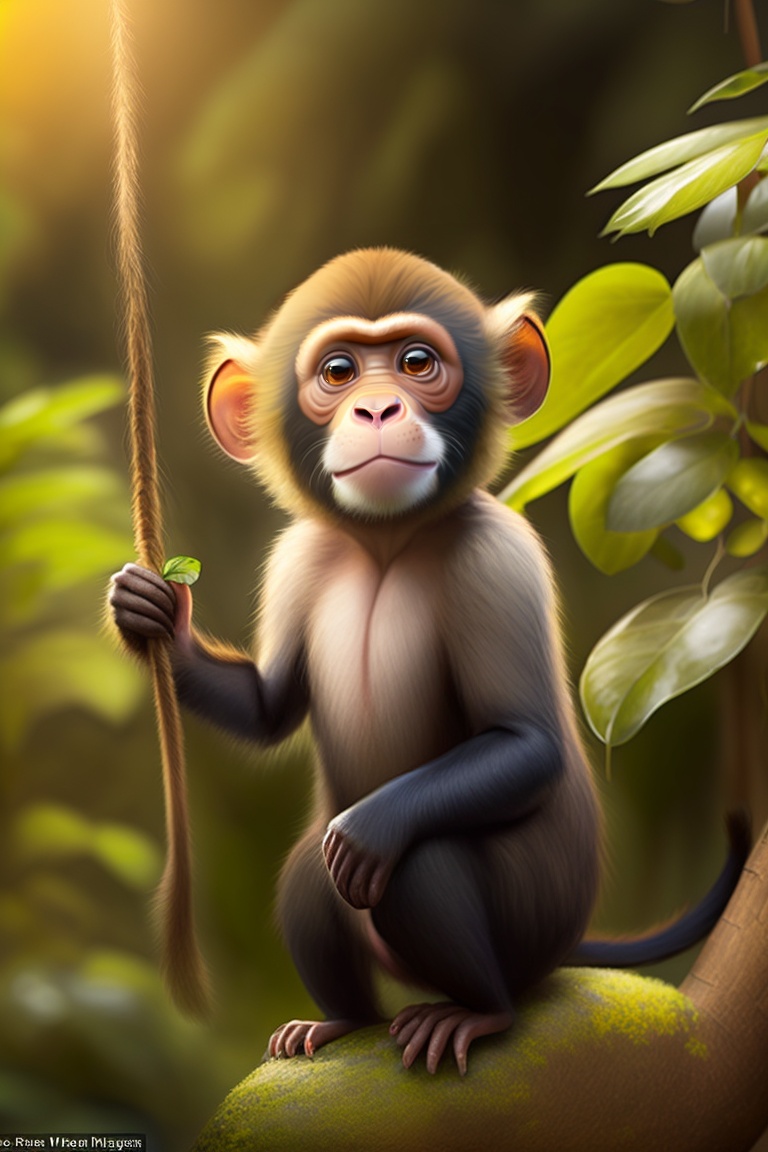 Lexica - On the other side of the jungle, there was a cheeky and ...