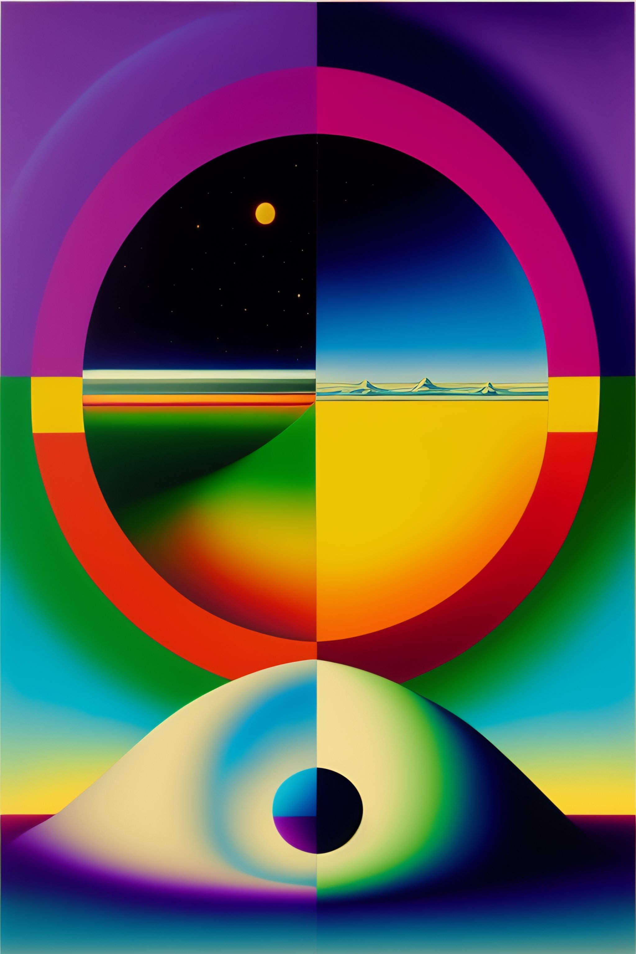 Lexica - The World, planet earth, inside an infinite rainbow. four ...