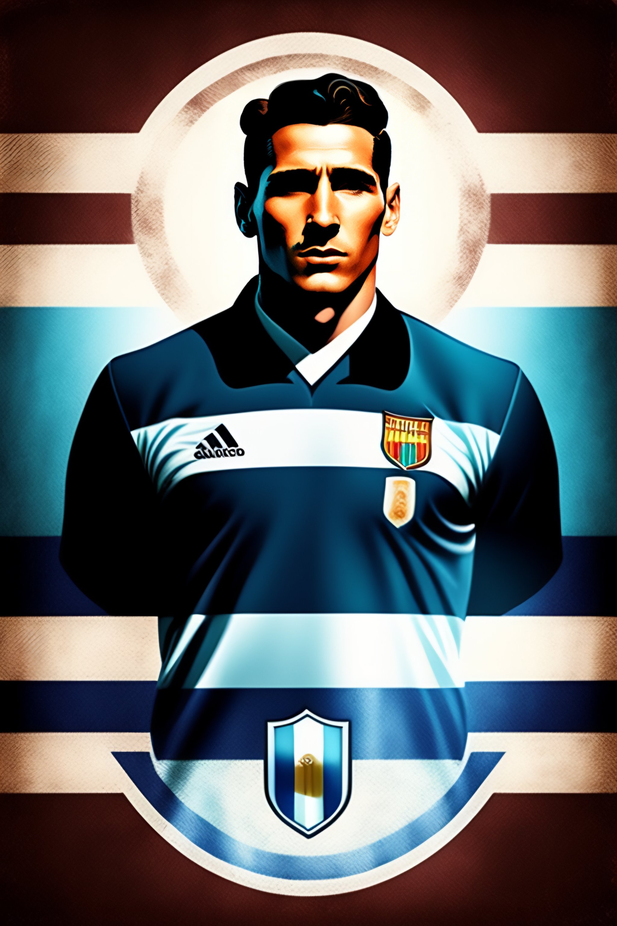 Argentinian Flag With Messi