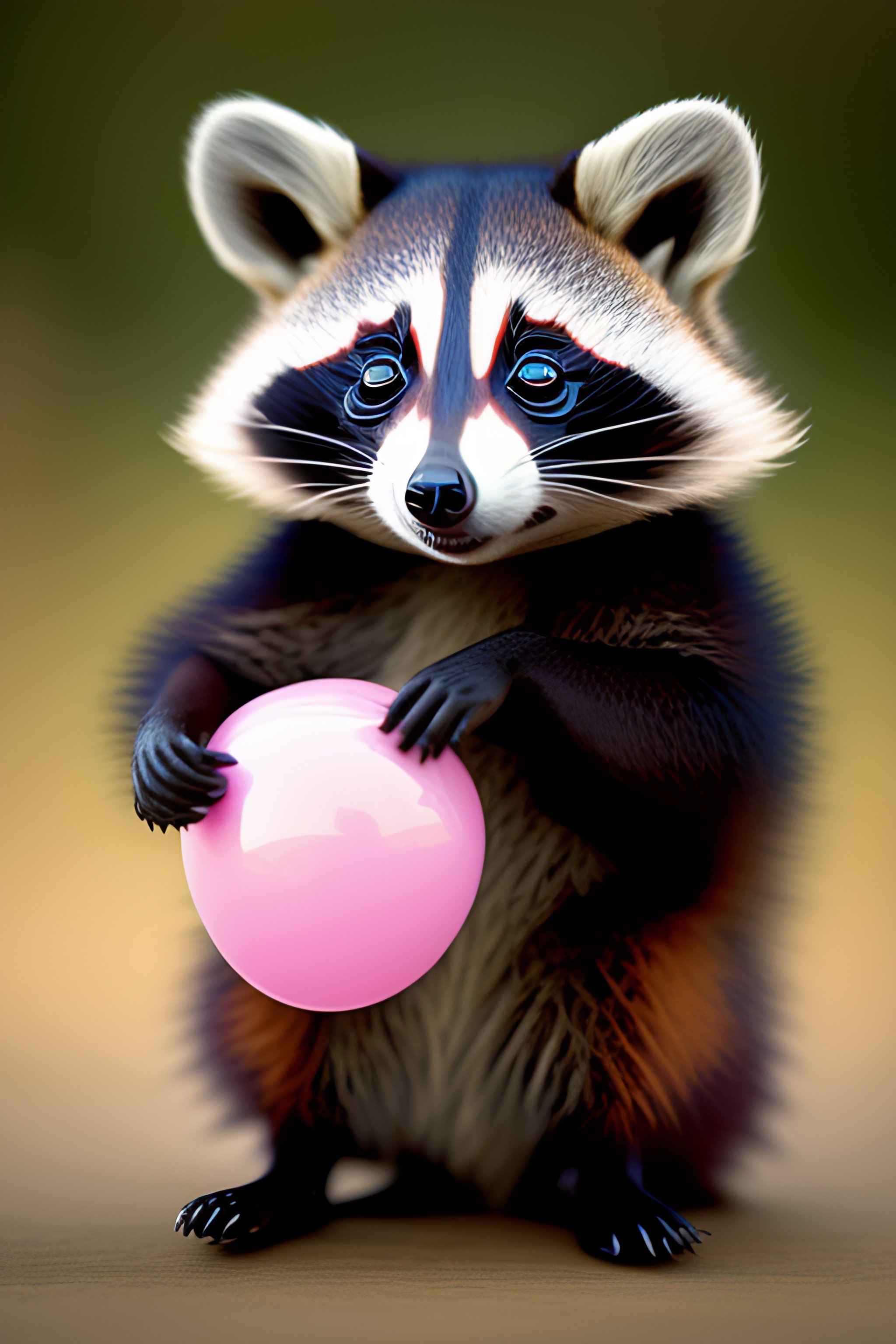 Lexica - Cartoon cute raccoon doing a magic trick