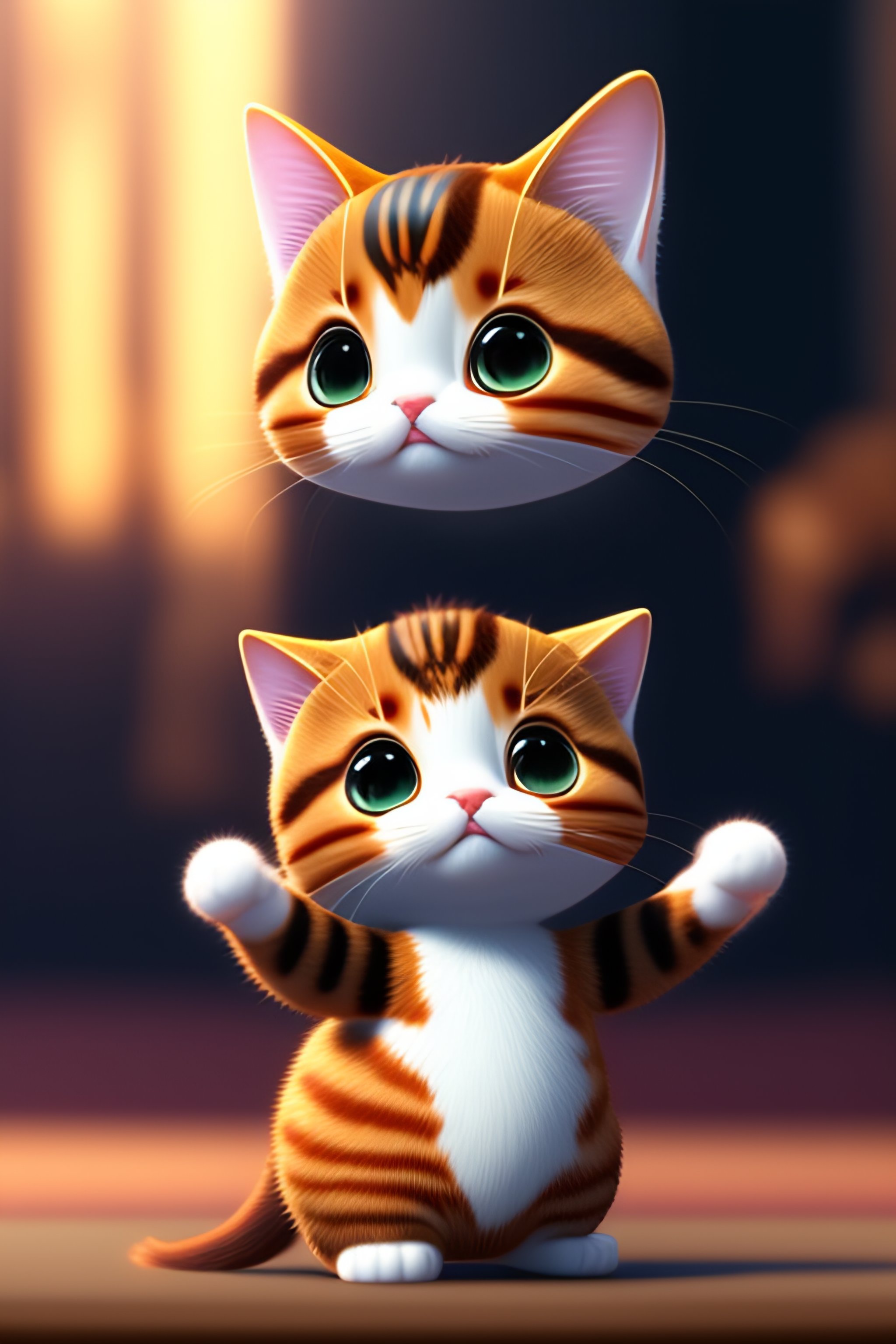 Lexica - Cute chibi cat dancing