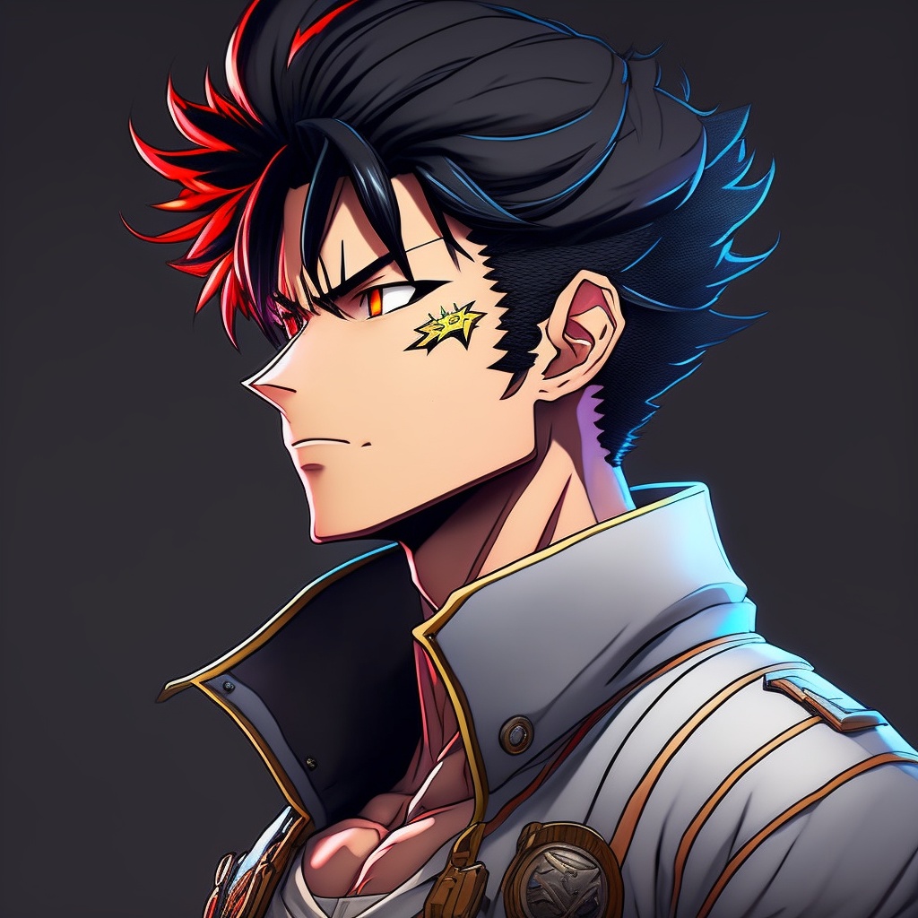 Lexica - Cyborg line art, 4k, luffy