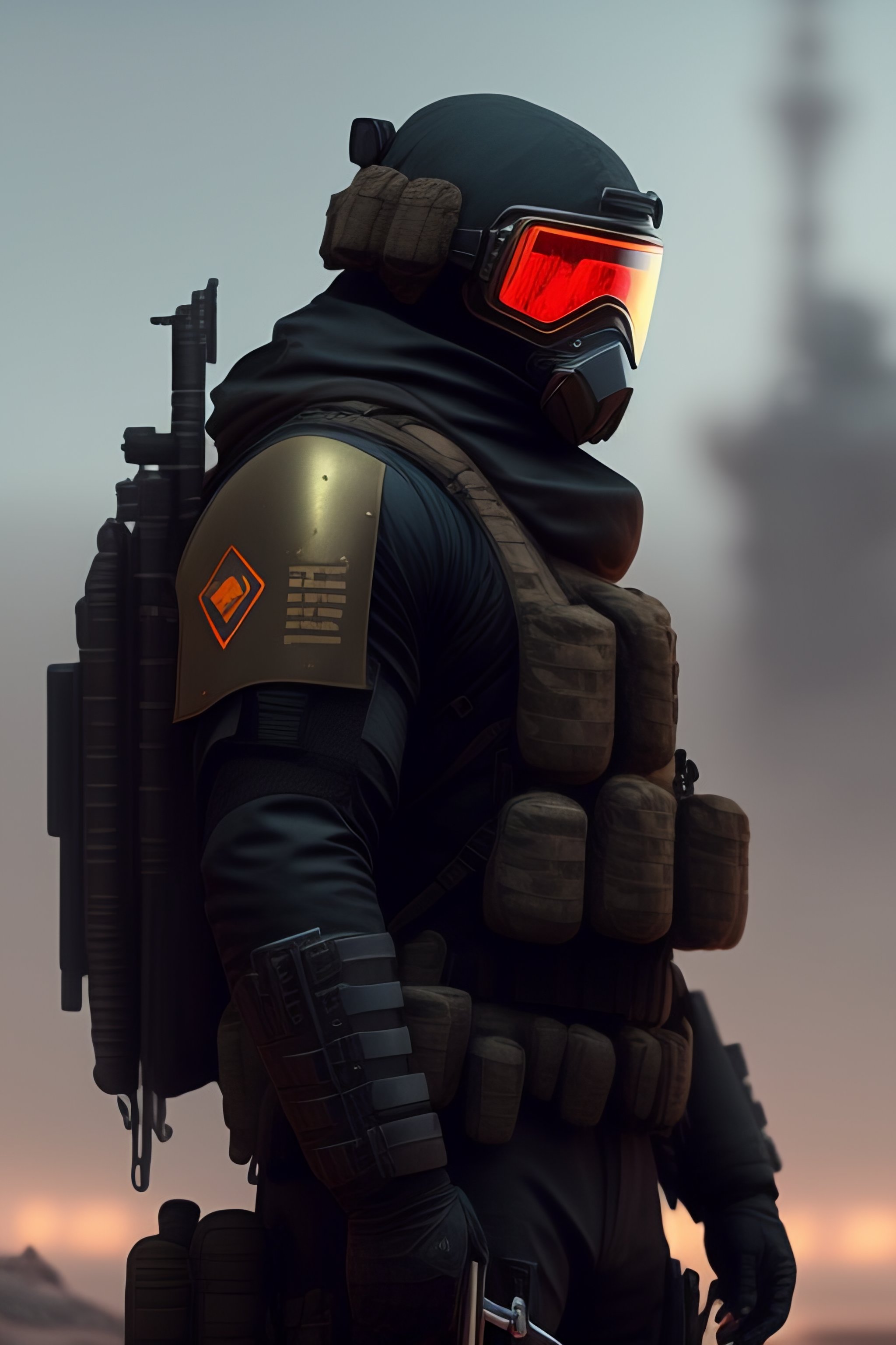 Lexica - Masked special forces soldier heavily armored intimidating by ...