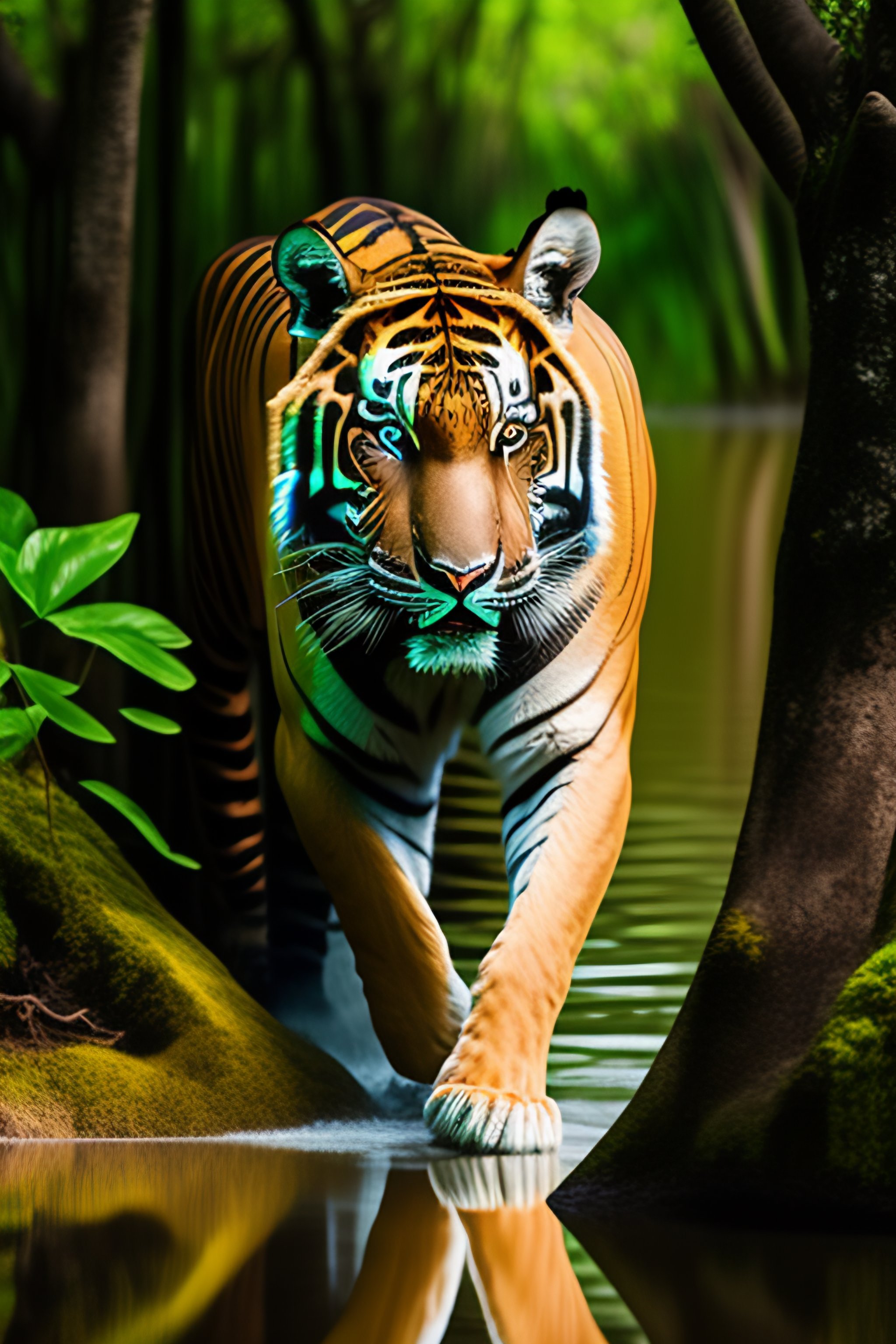 3d Angry Tiger Wallpaper