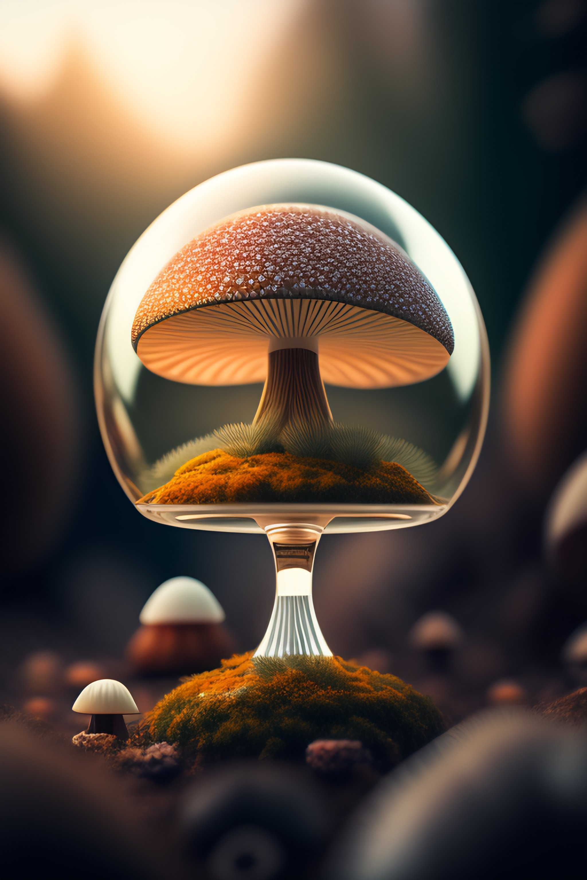 Lexica - Layered transparency of human inside with mushroom hybrid ...