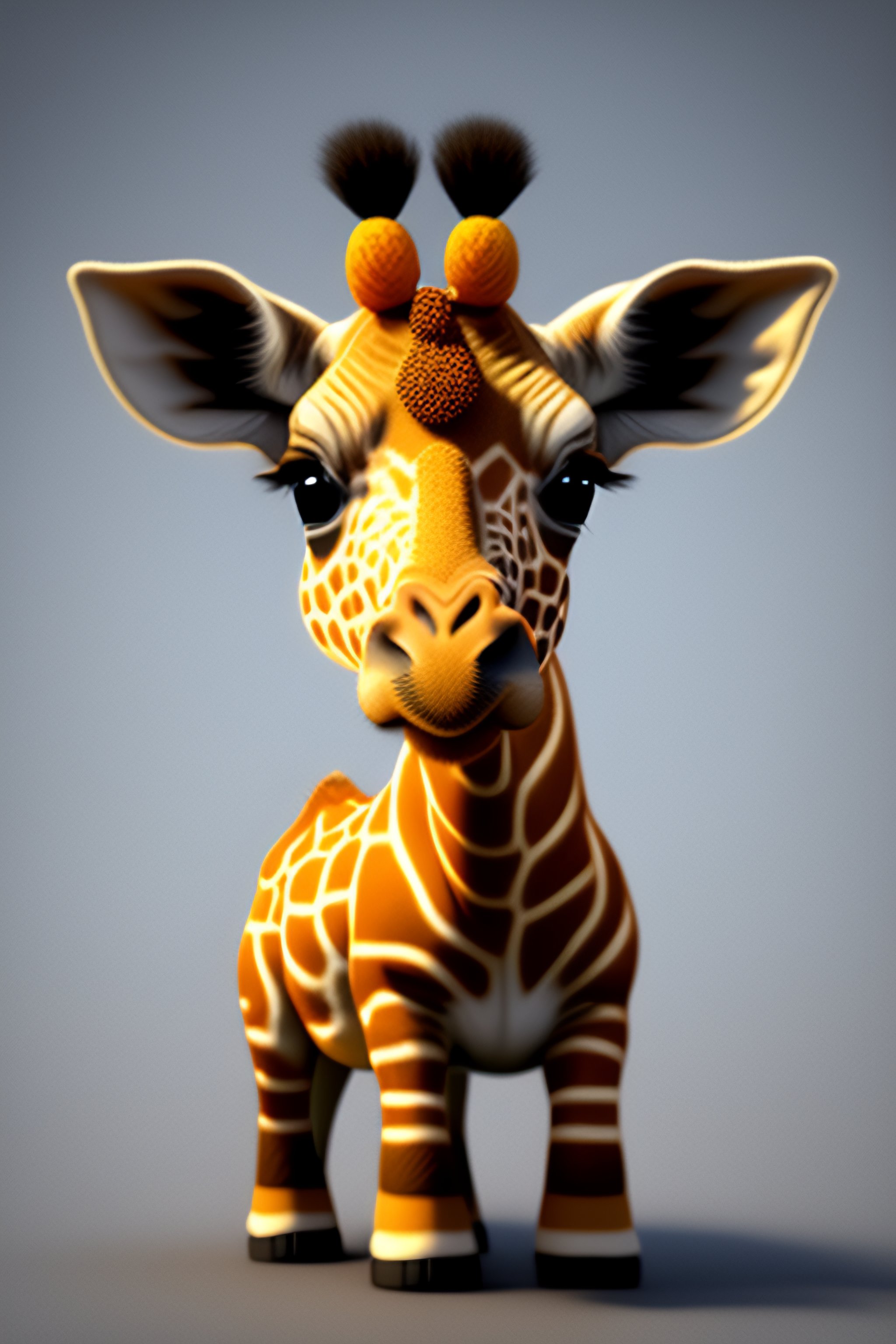 Lexica - 3d render of cartoon cute giraffe pop
