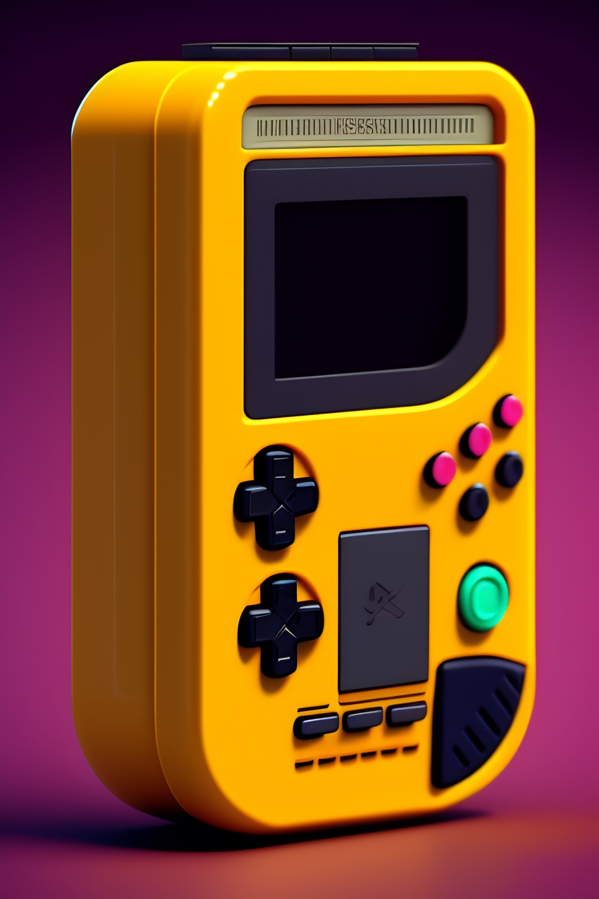 Lexica - 3D pixel retro tiny cute game boy render, ps4