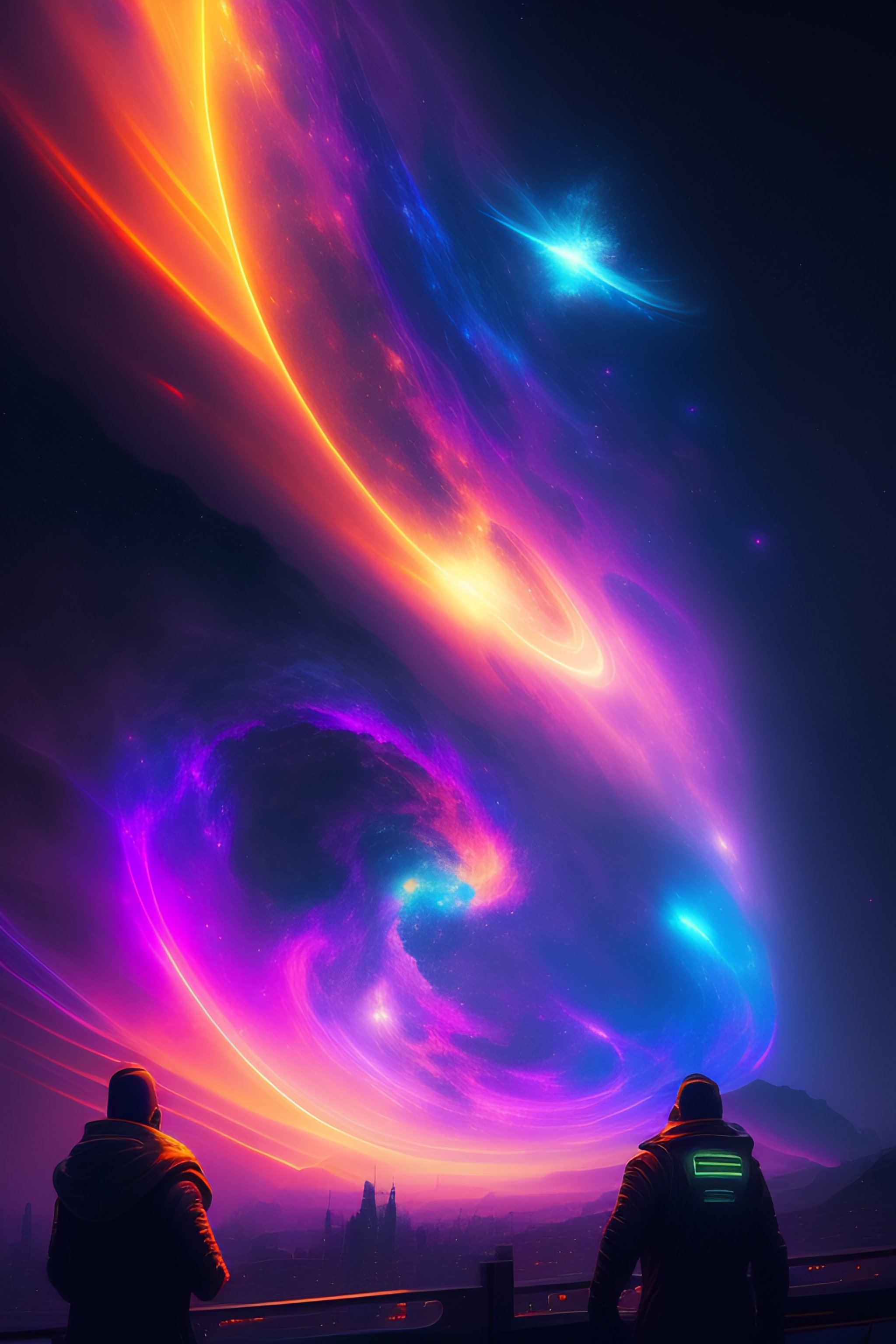 Lexica - Ultradetailed illustration of an energy spell in a galaxy ...