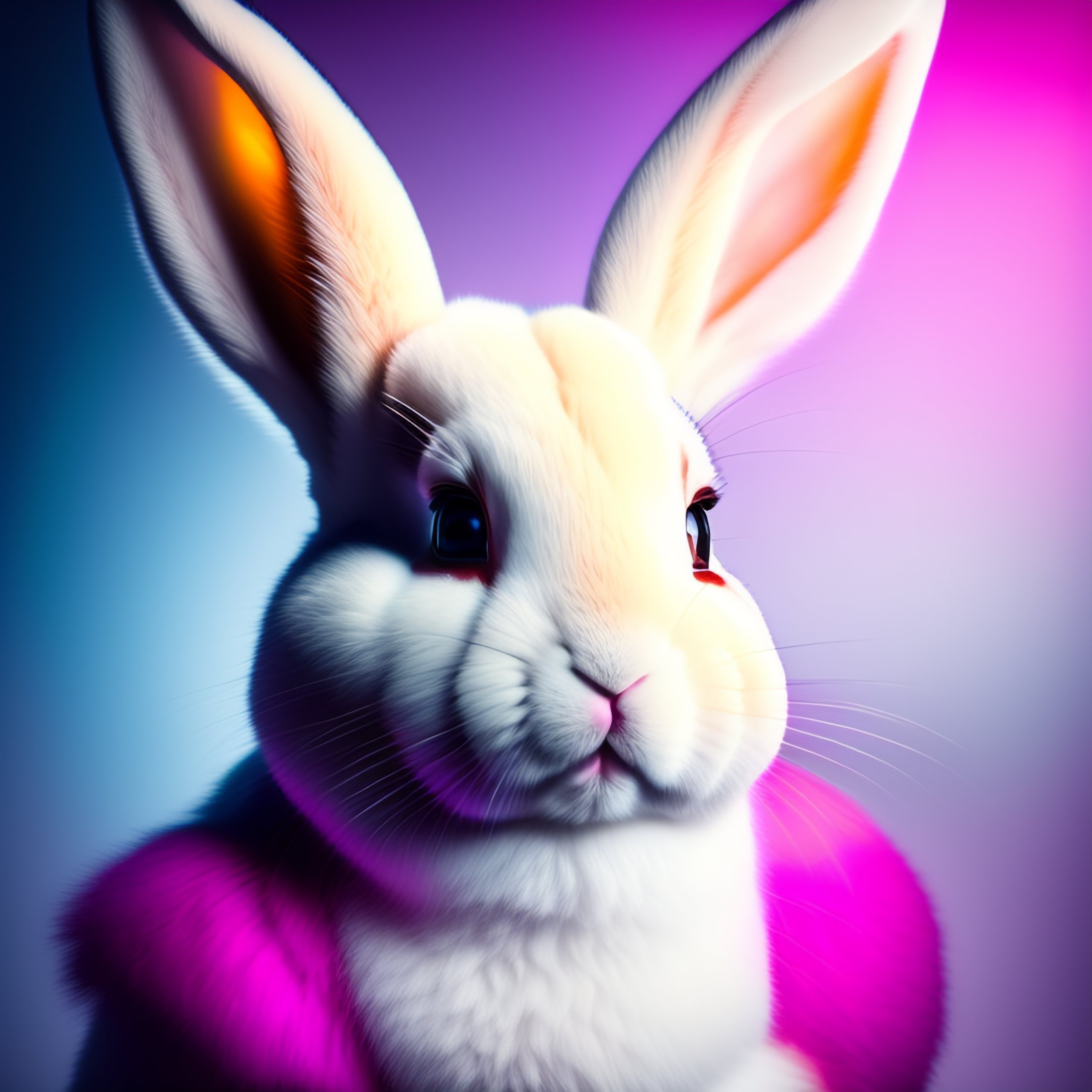 Lexica - Simple lines, headshot of candy colored white fur cartoon ...