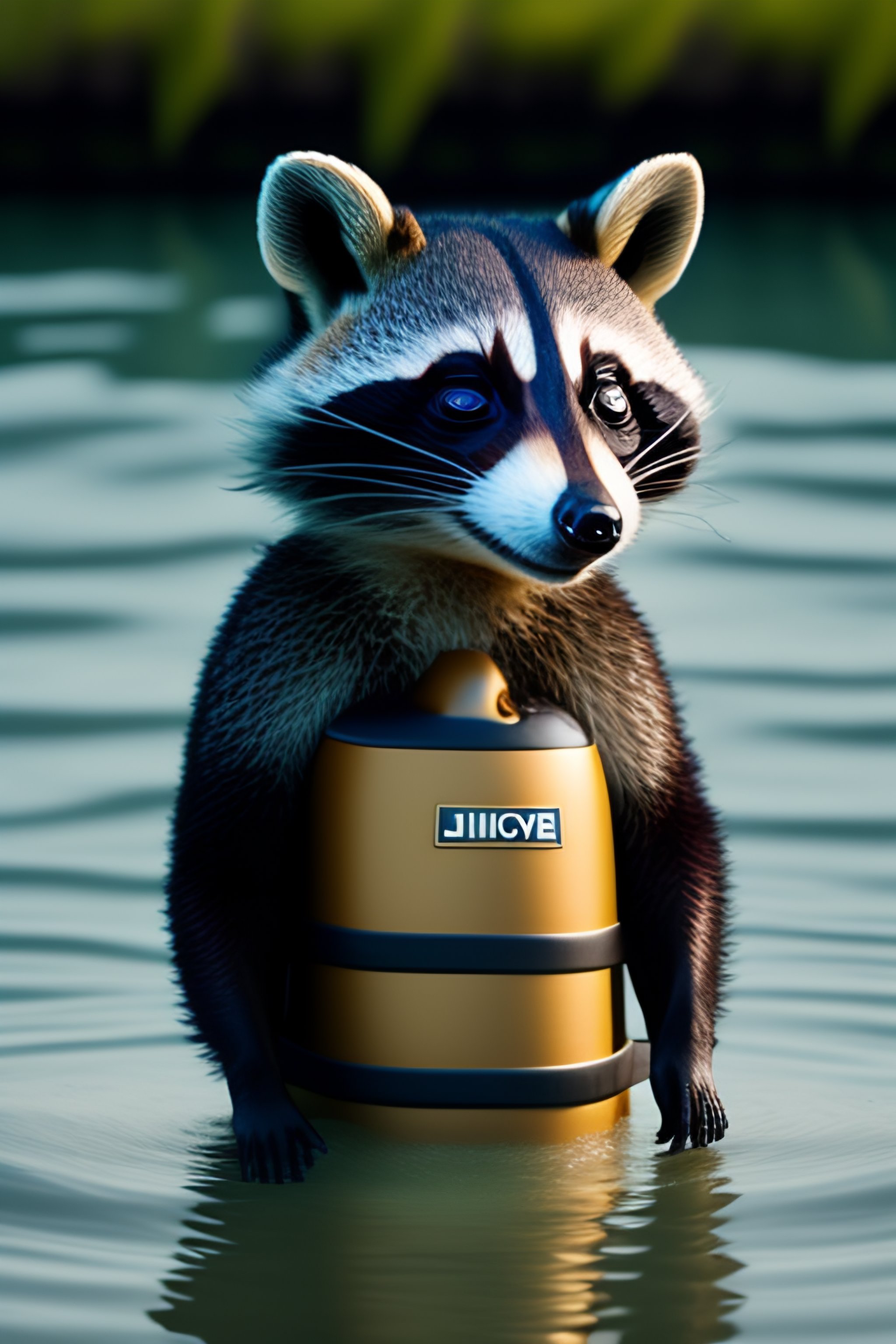 Lexica - Crazy raccoon in a diving suit