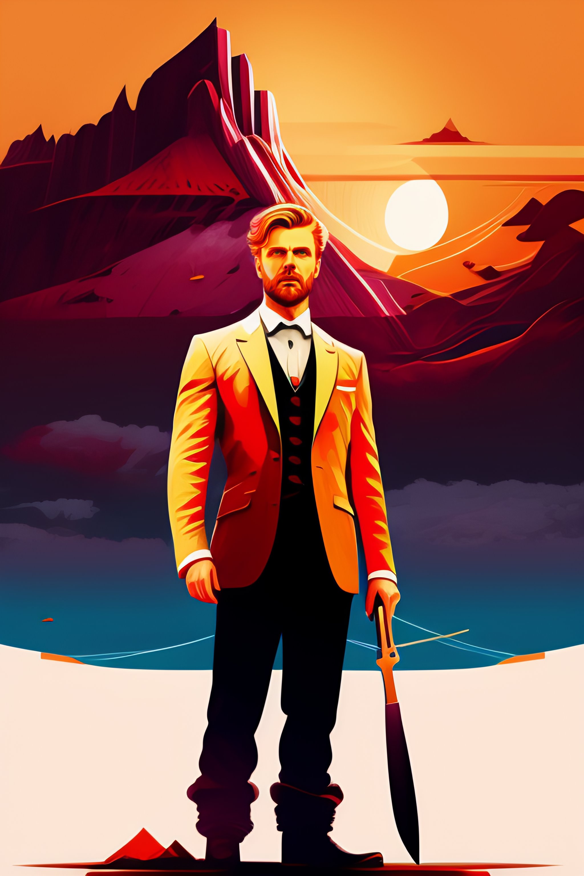 Lexica - Full body masterpiece emotional portrait of handsome lean and ...