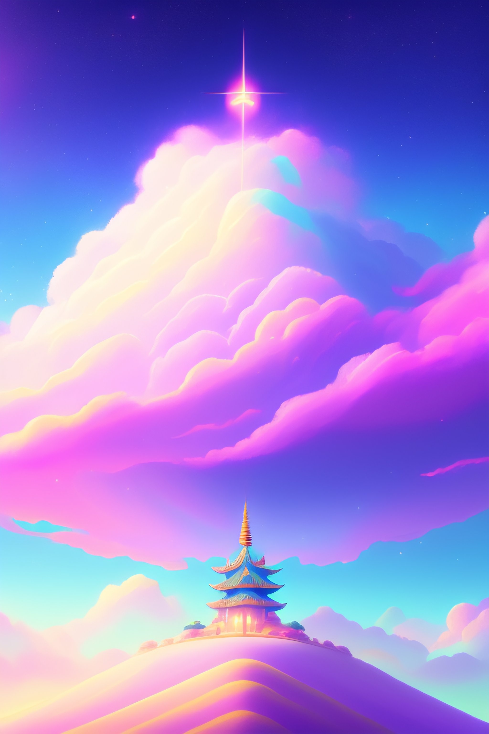 Lexica - A star with painting on it with a pastel aesthetic, studio ...