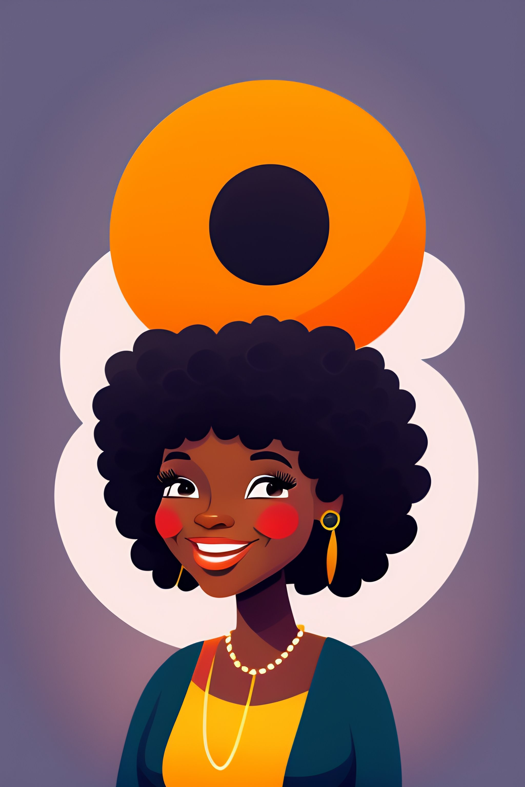 Lexica - Smiling black woman, afro, award winning children's book ...