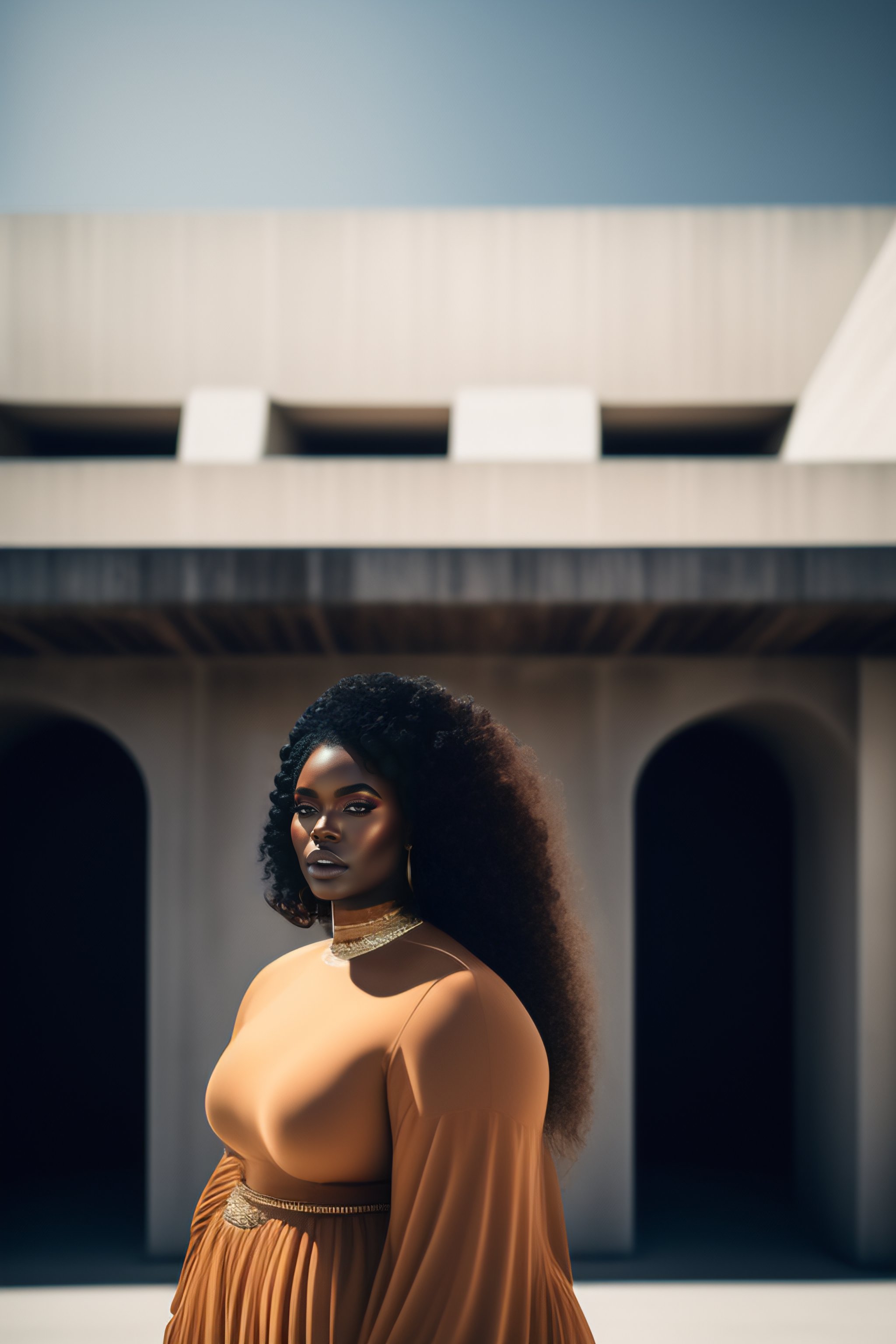 Lexica - Portrait of haute couture beautiful african american plus size ...
