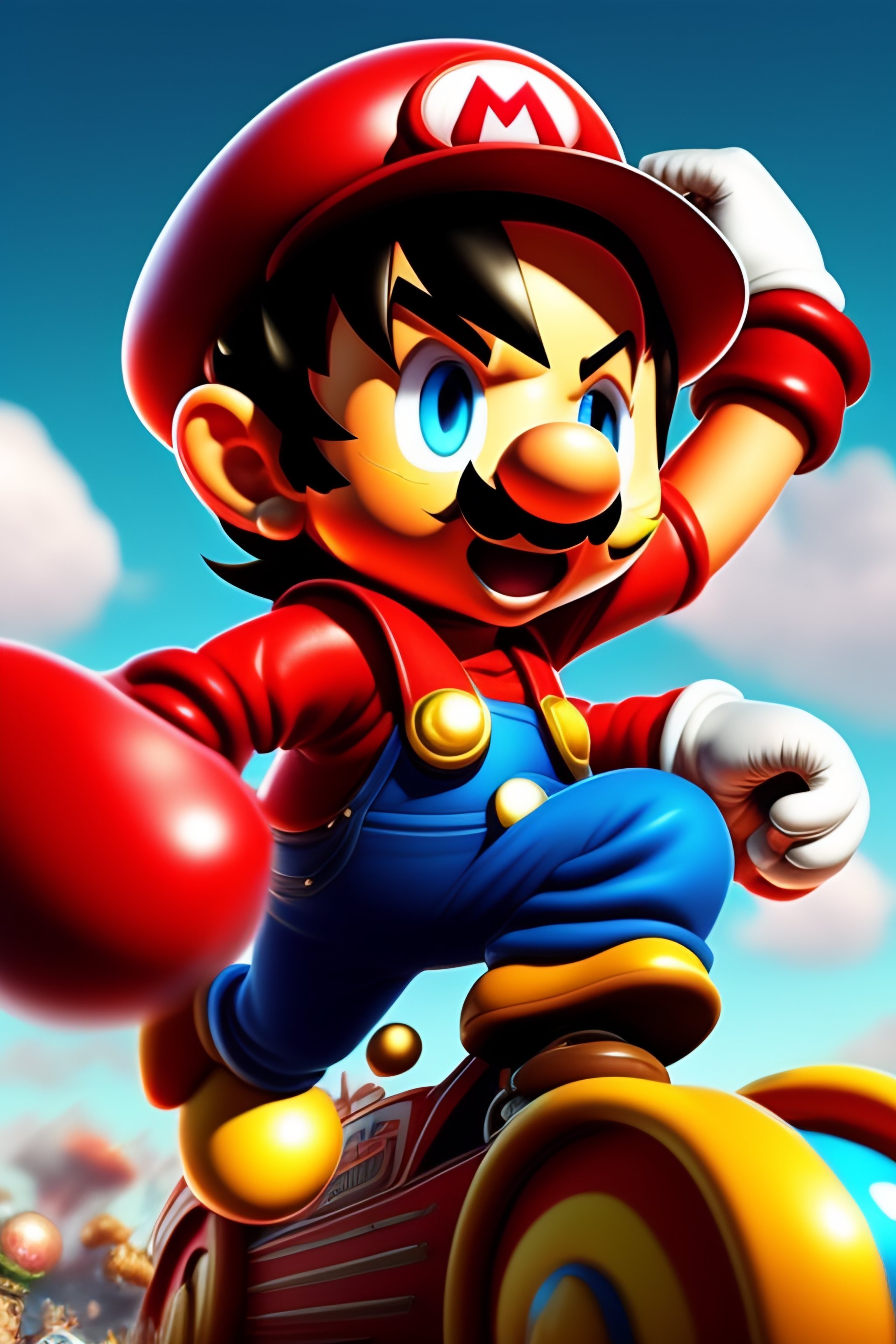 Lexica - Luffy as Mario