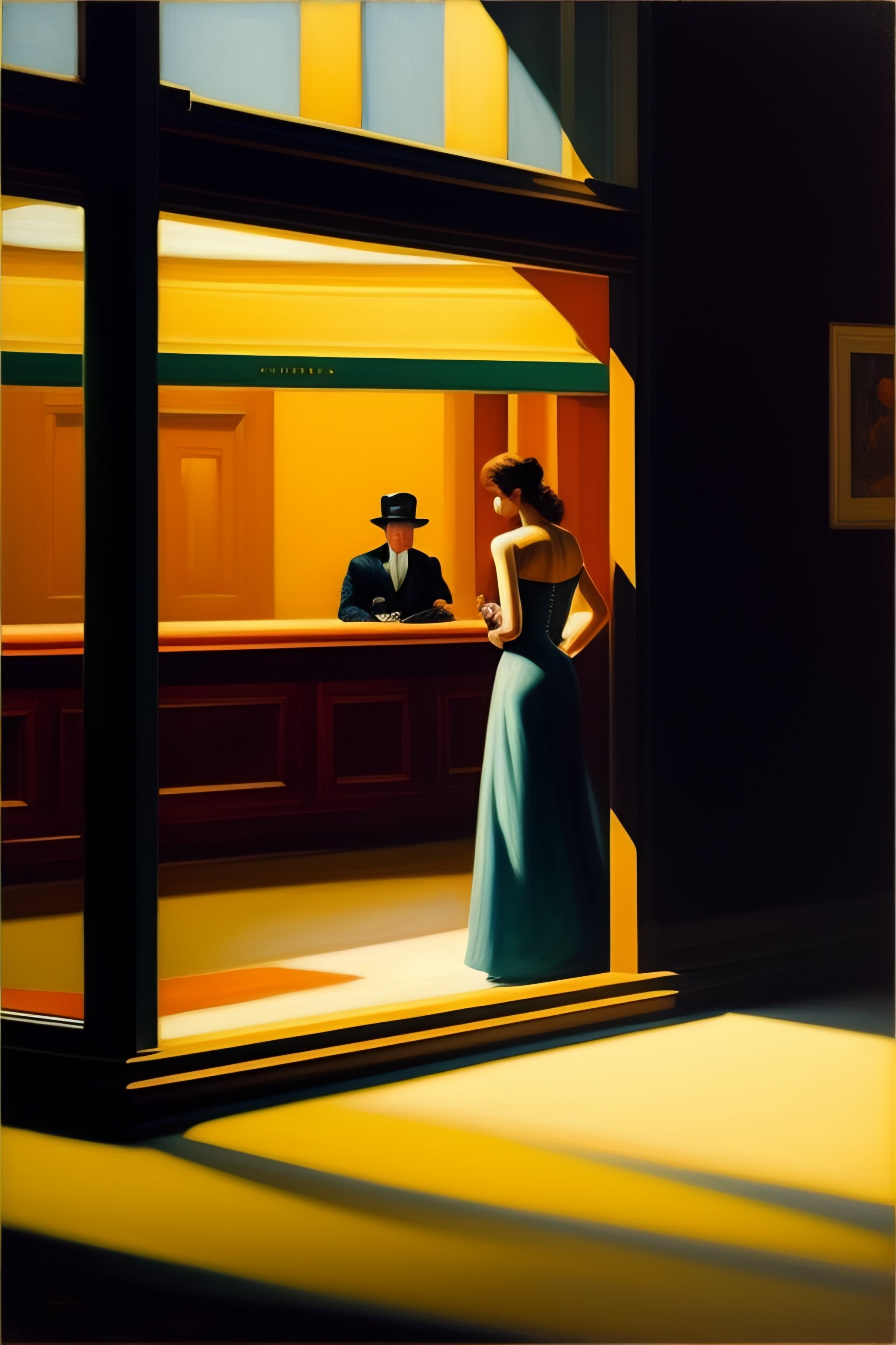 Lexica - Woman un Style Edward hopper