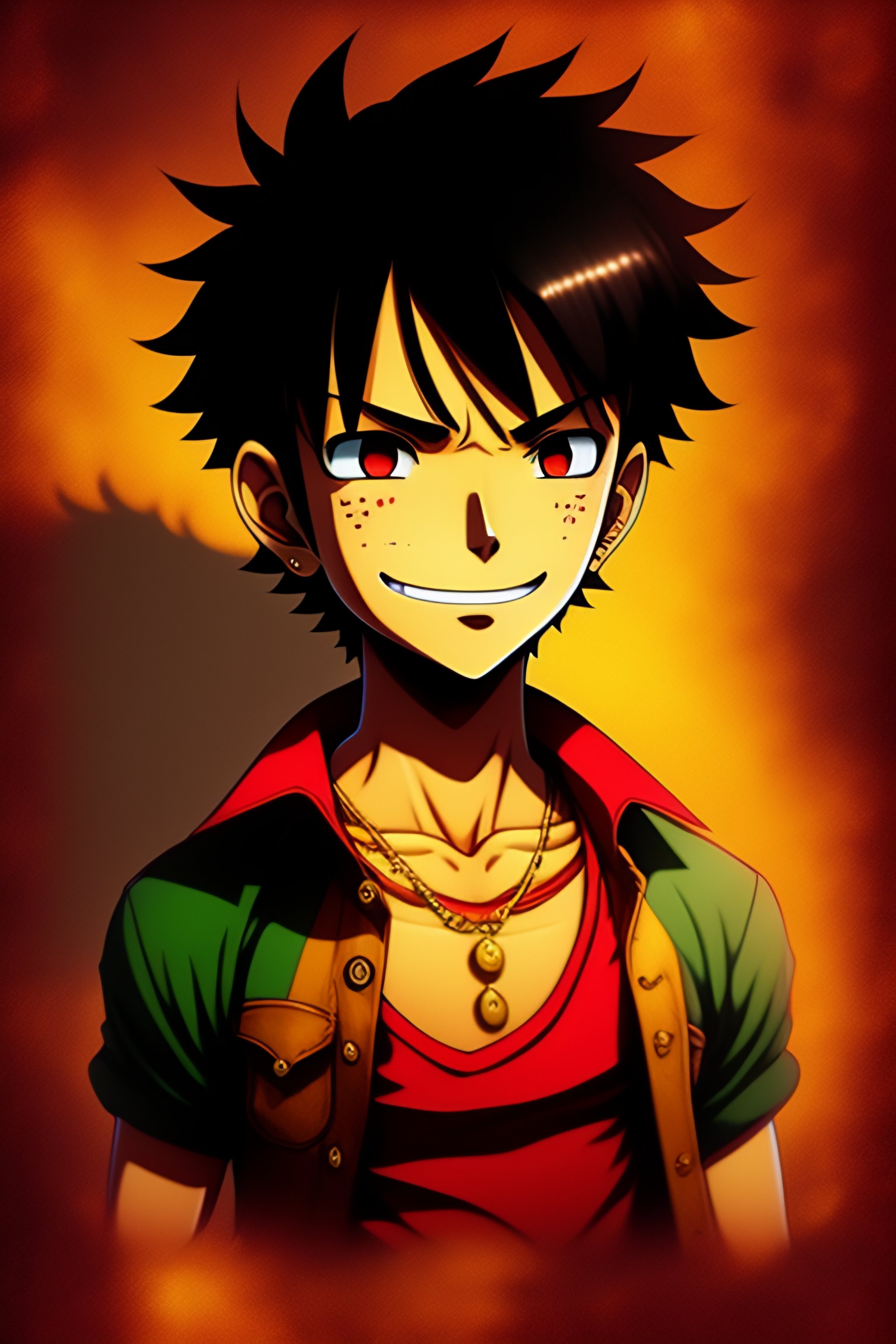 Lexica - Indian luffy, anime, simple, brown