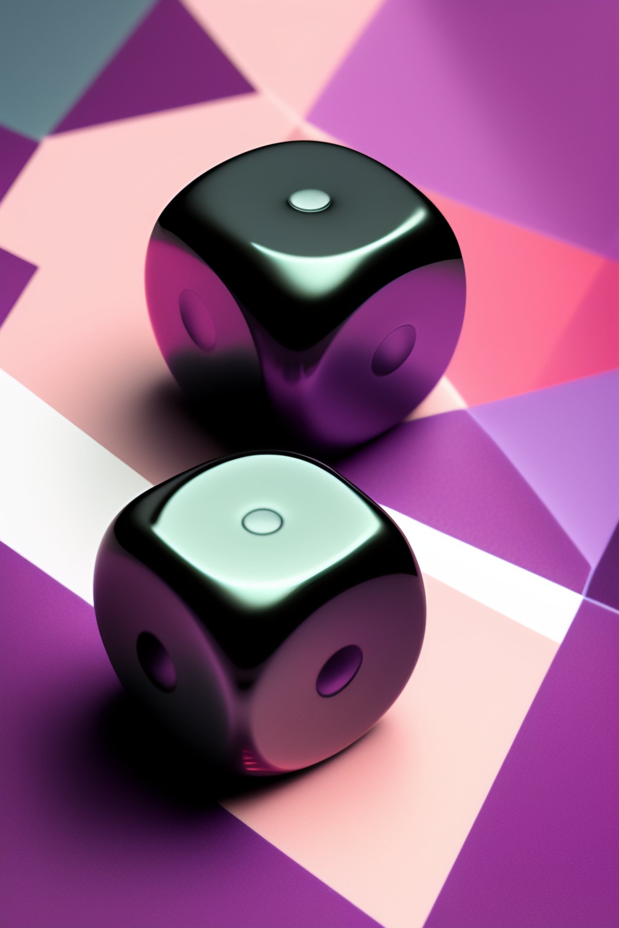 Lexica - Image of dice bounce with a grey linear gradient background