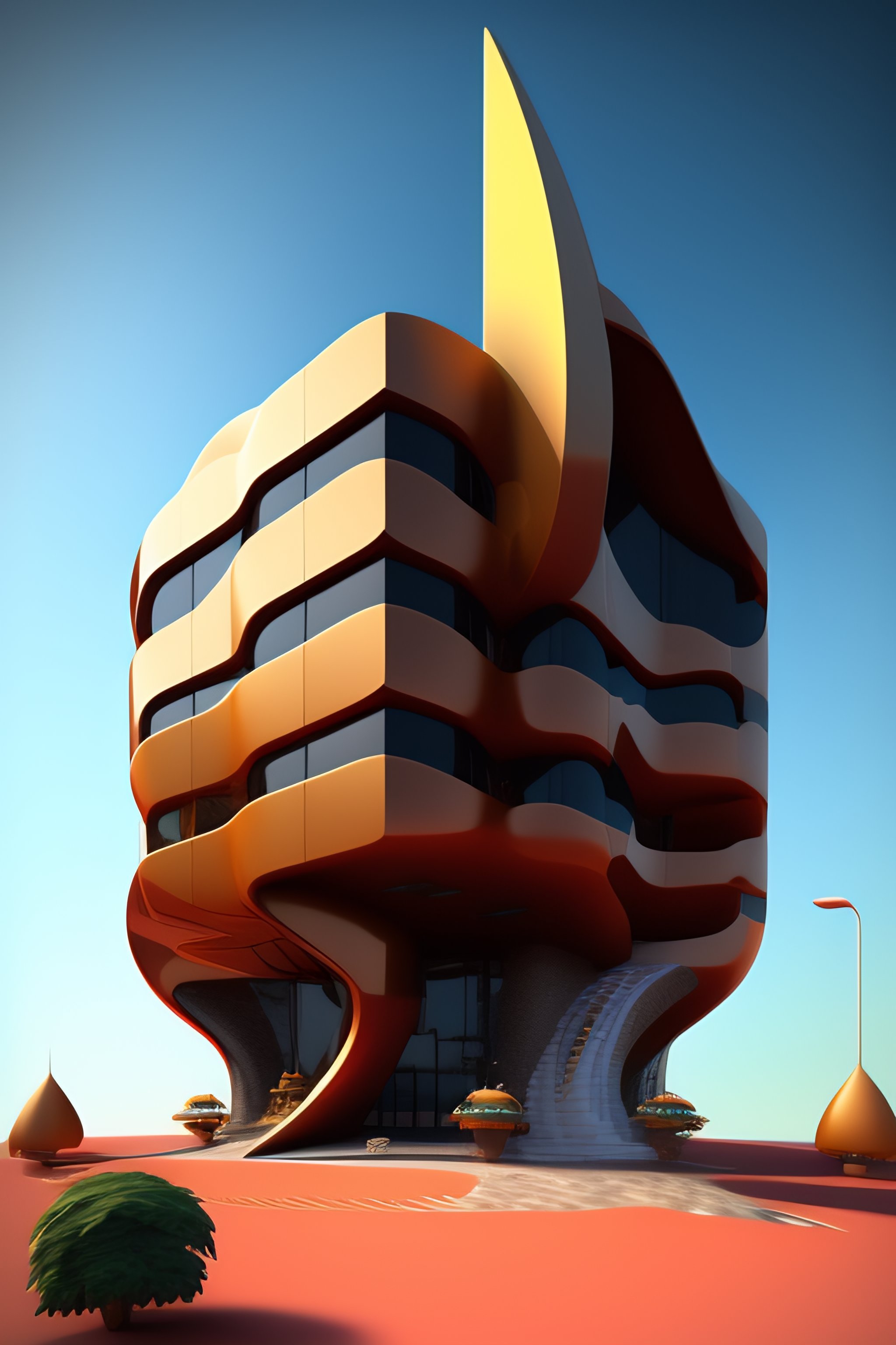 Lexica - 3d stylized game library building