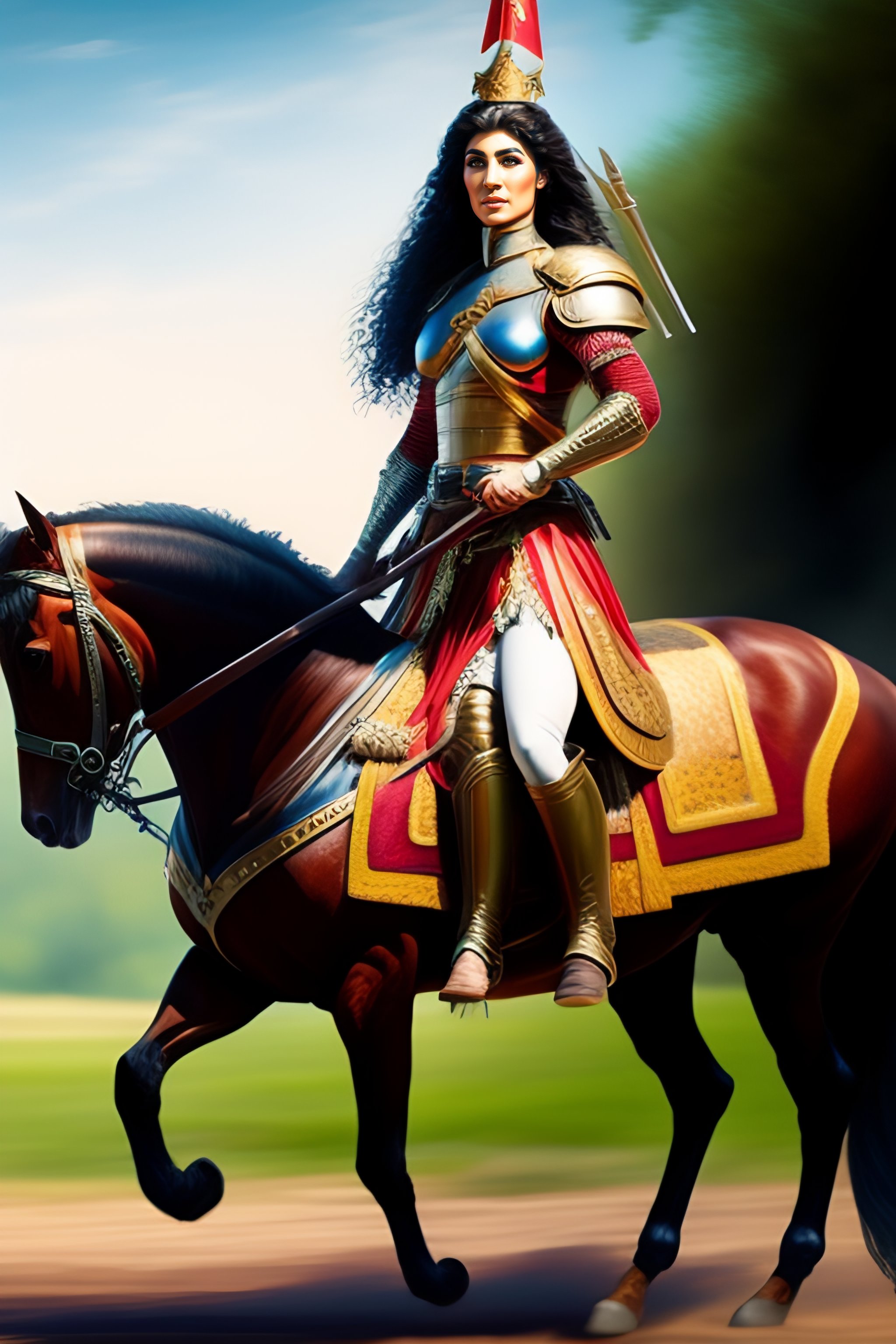 Lexica - Persian woman commander in war, riding a horse Achaemenid ...