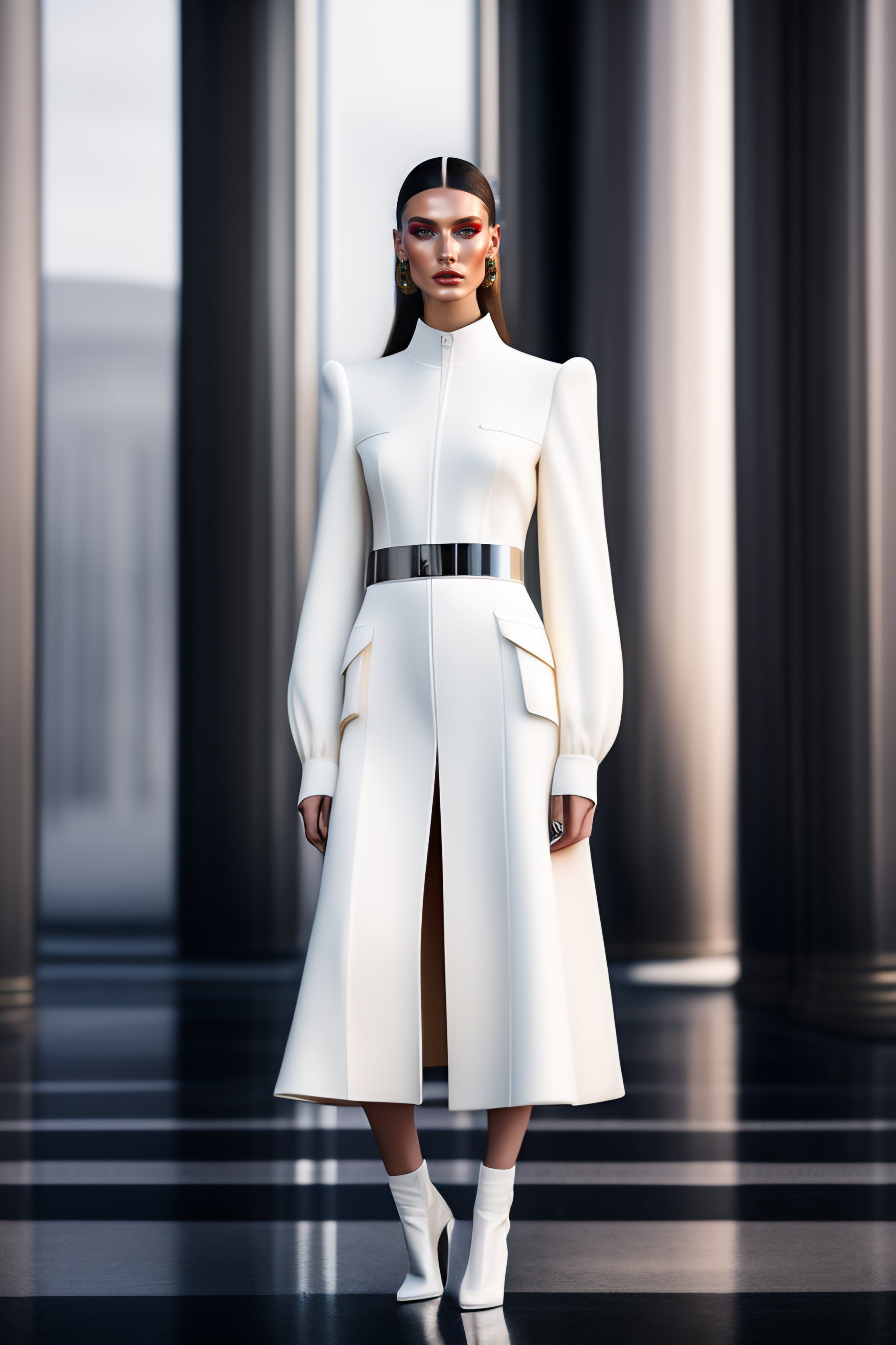 Lexica - Portrait of haute couture beautiful russian fashion model ...