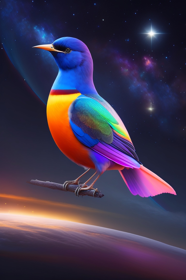 Lexica - An extraordinary bird with magical abilities with shimmering ...