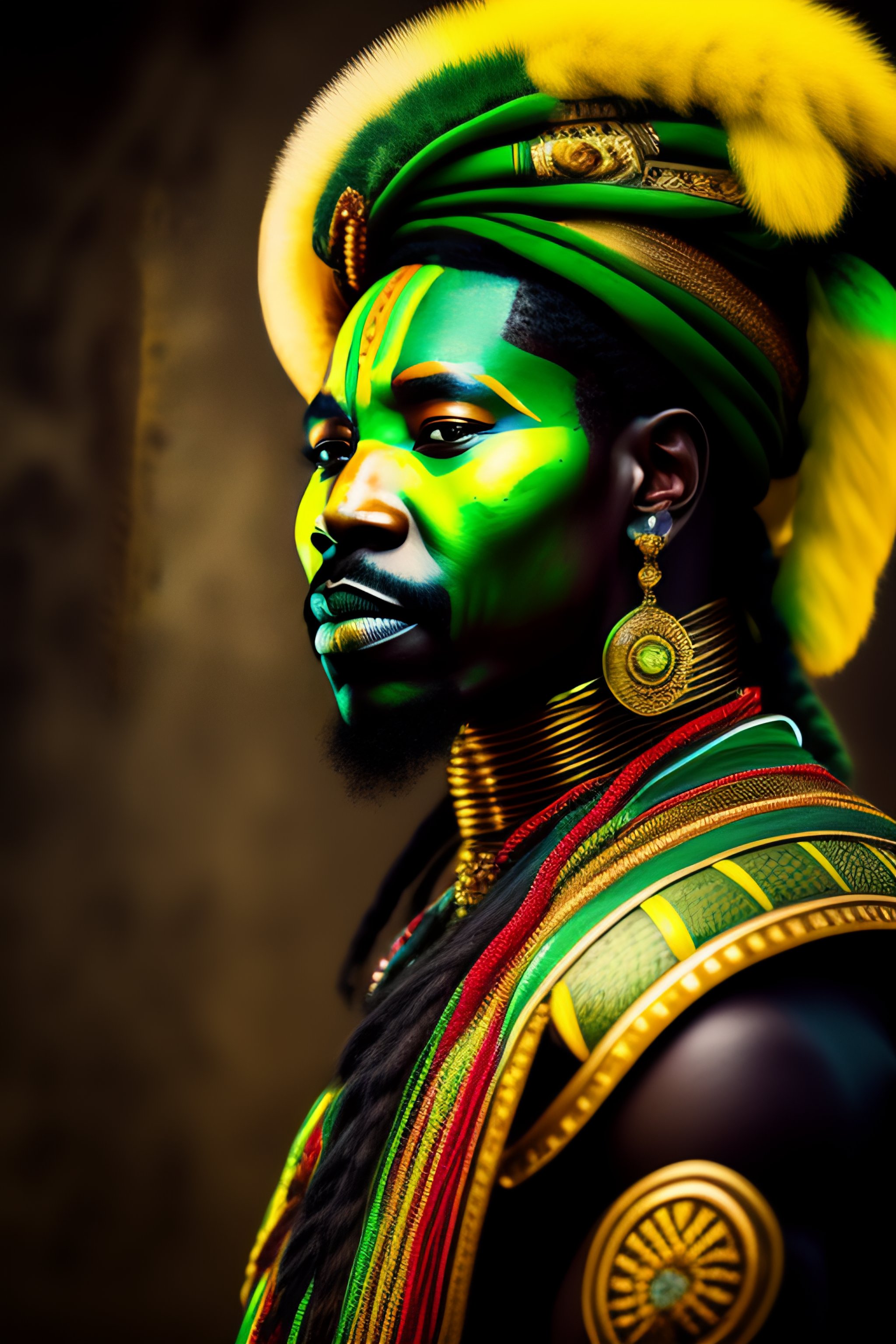 African Tribal Man Profile