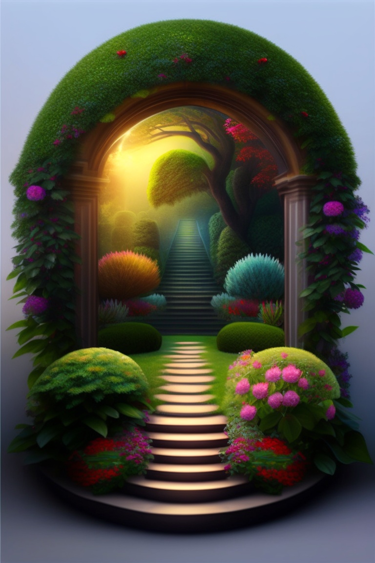 Lexica - The Enchanted Garden: Create an image of a beautiful, yet ...