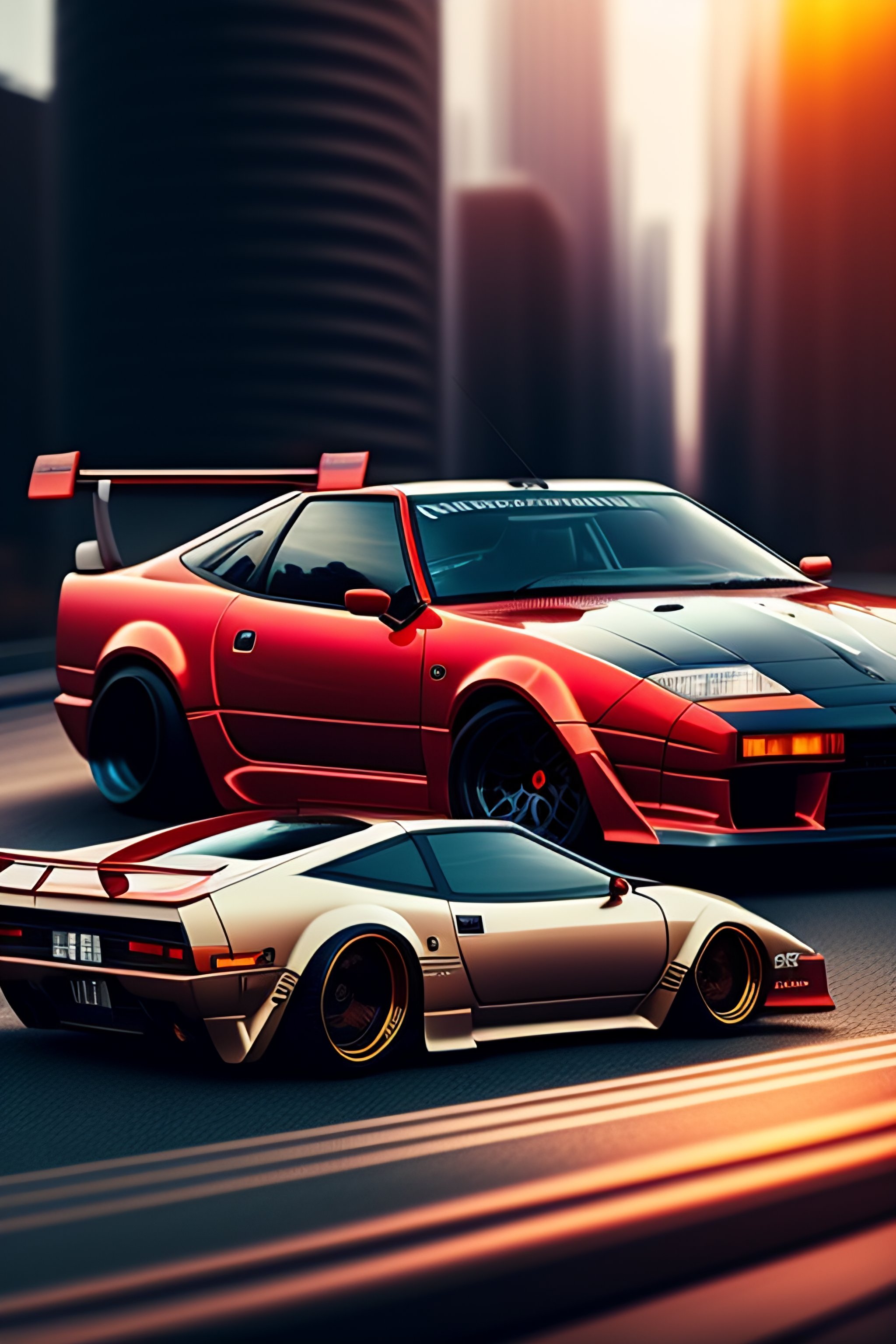 Lexica - Car, nissan, 300zx, cyberpunk, city