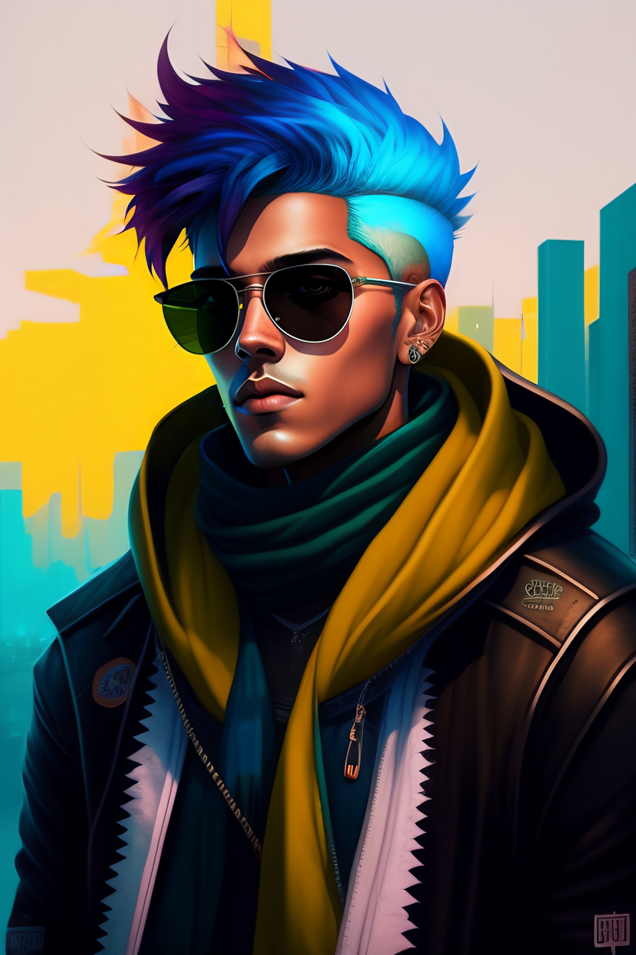 Lexica - Highly detailed portrait of a sewer emo punk man in rio de ...