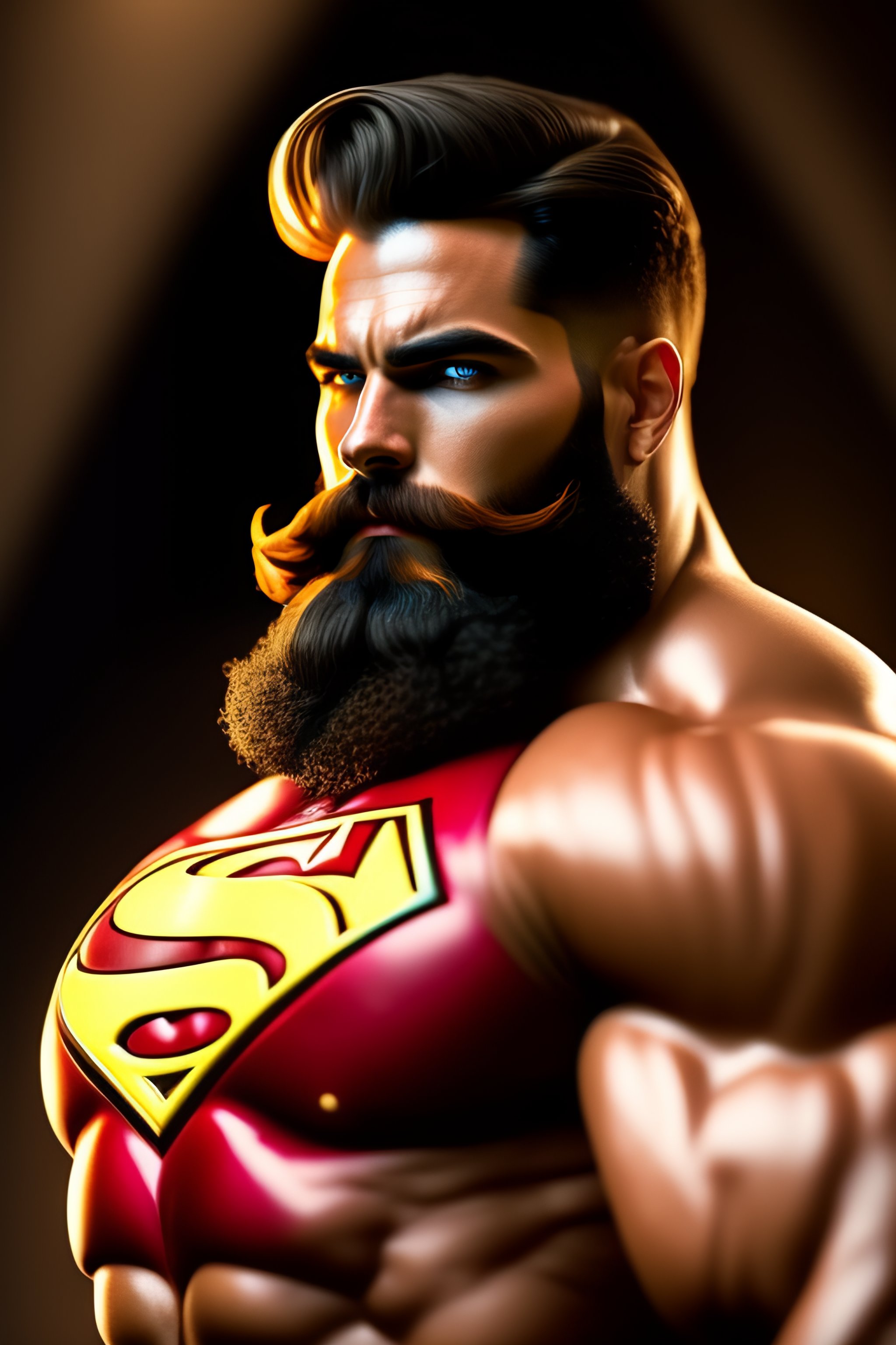 Lexica - Super hero that is a bold man with a beard