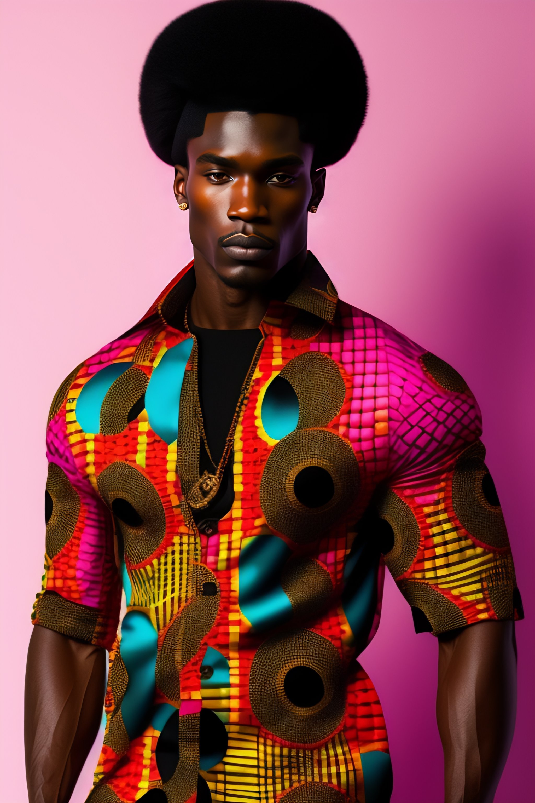 Lexica - Afro dandy, athletic shape, neither man nor monkey, 80's style ...