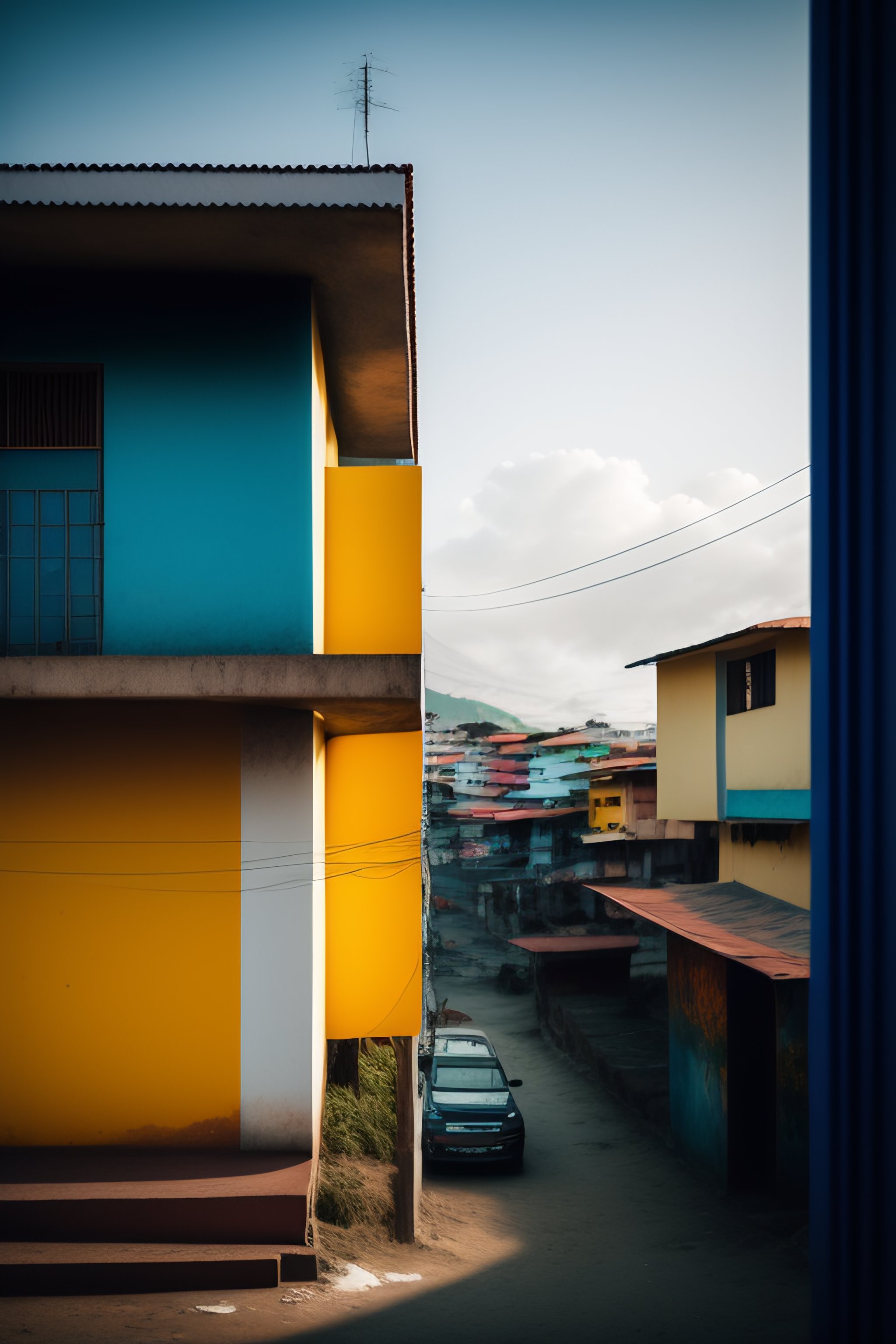 Lexica - Photography, Portrait, 30mm, favela, modernist architecture