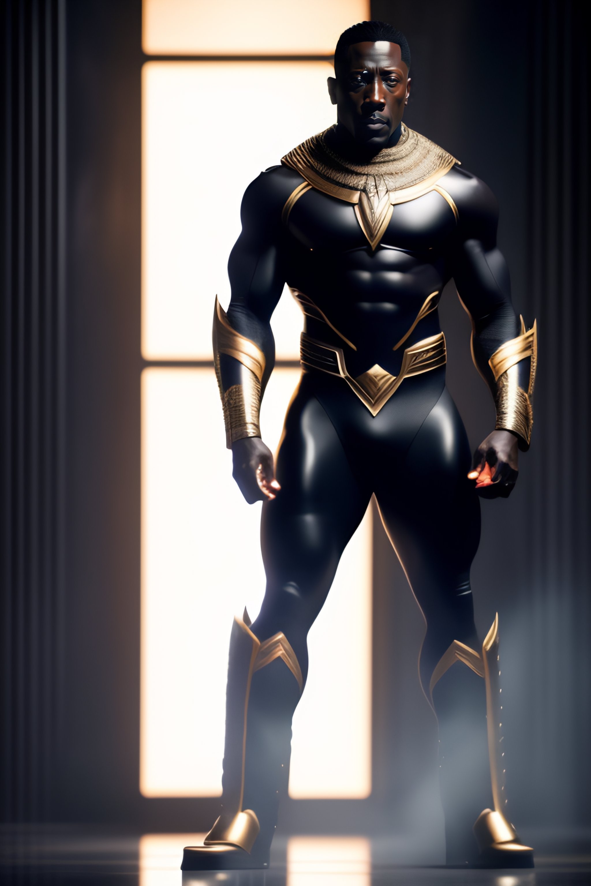 Lexica - Wesley Snipes as t'challa in black panther movie, full body