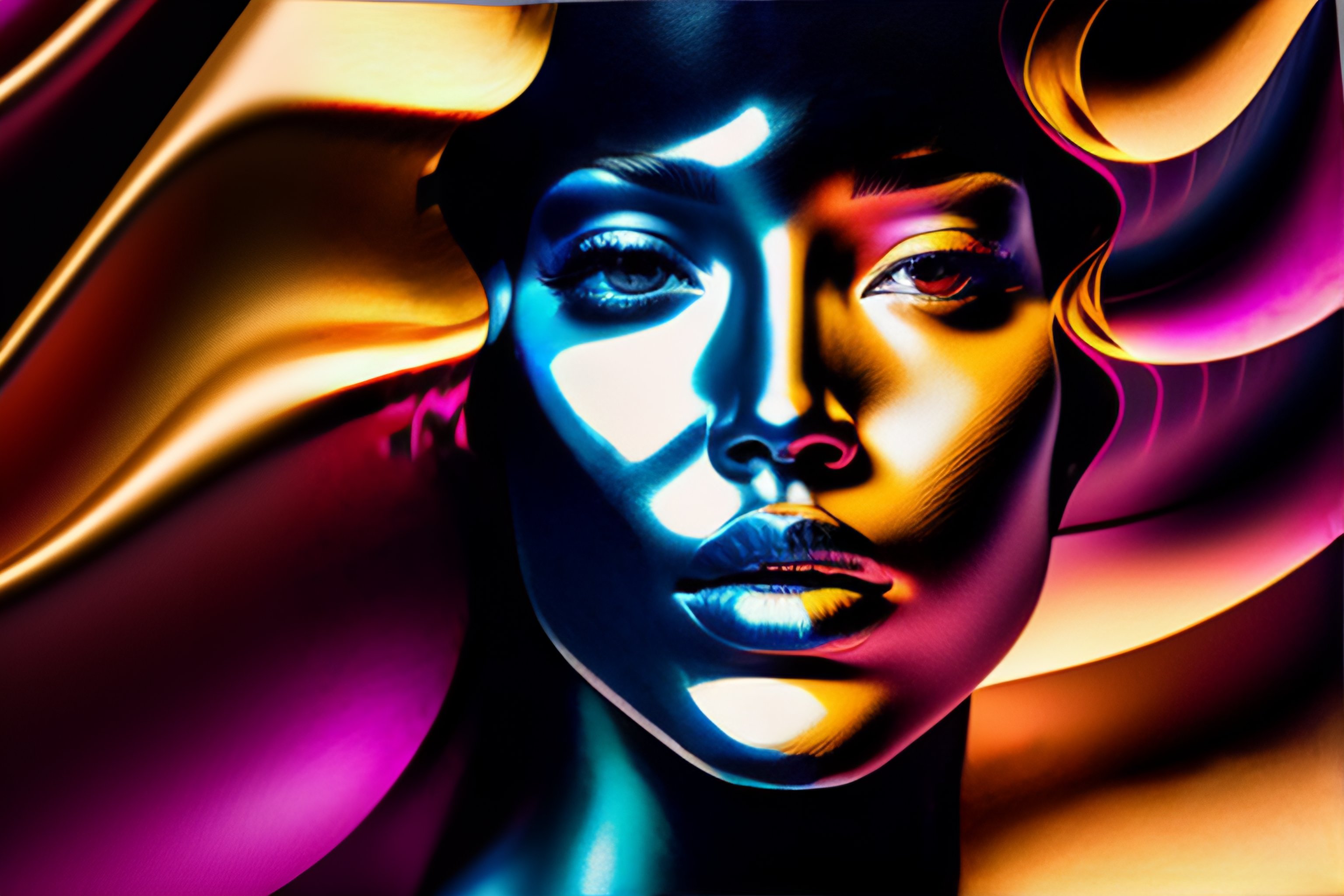 Lexica - Abstract image of detailed cut thin layered colored sheets of ...