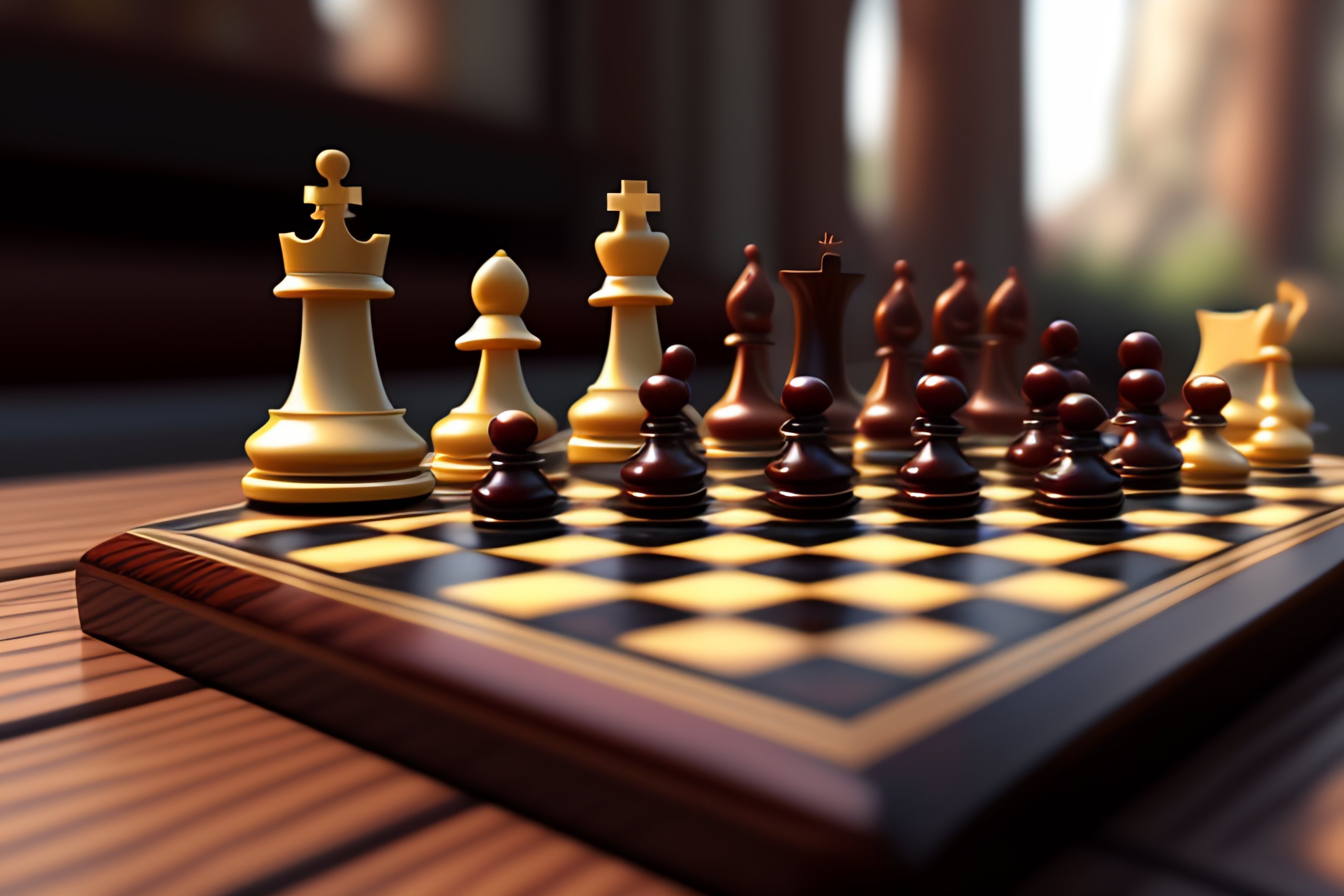 Lexica - A beautiful chess board with a chess timer, epic fantasy art ...