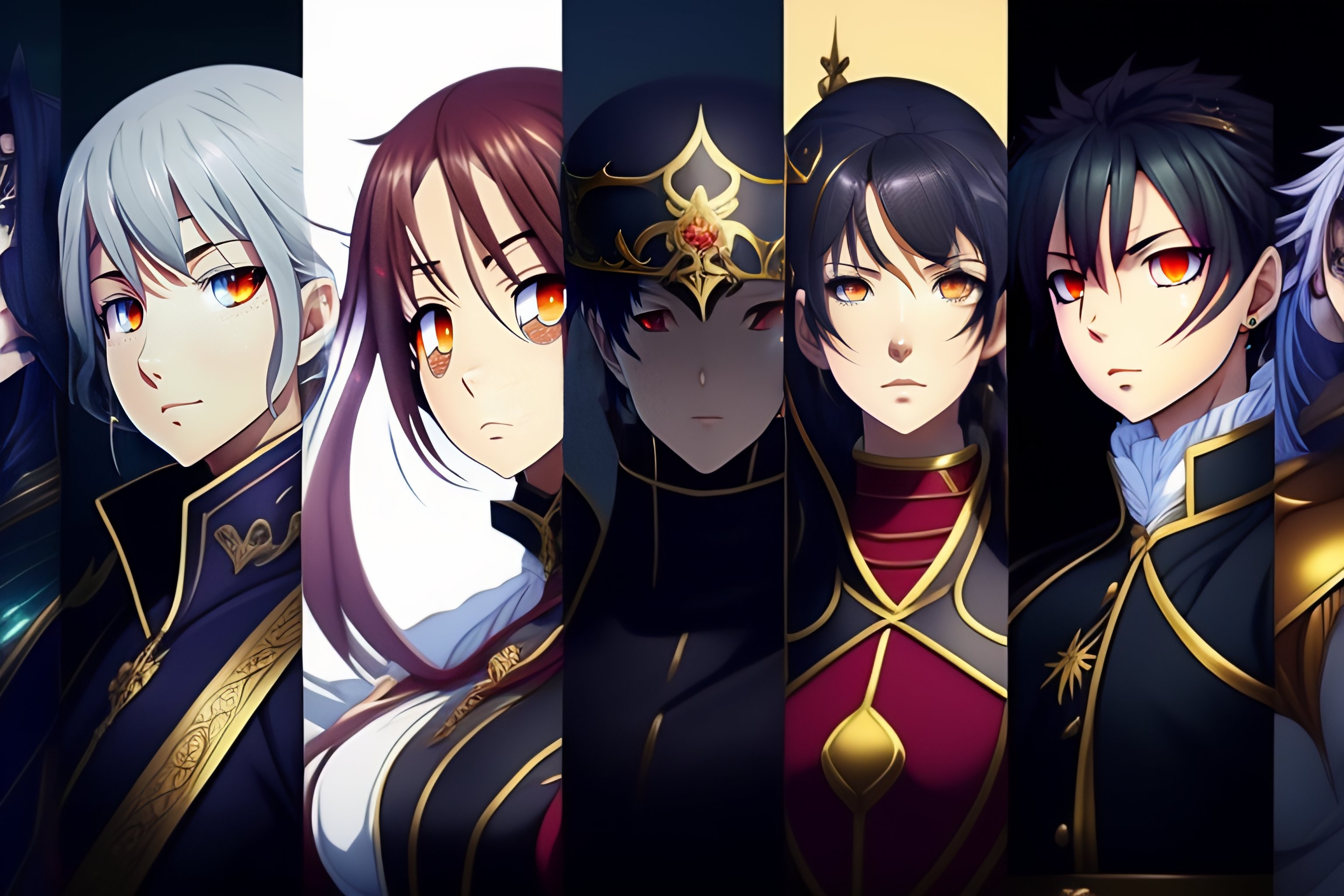 Lexica - Large nime background, realistic, male and female royal ...