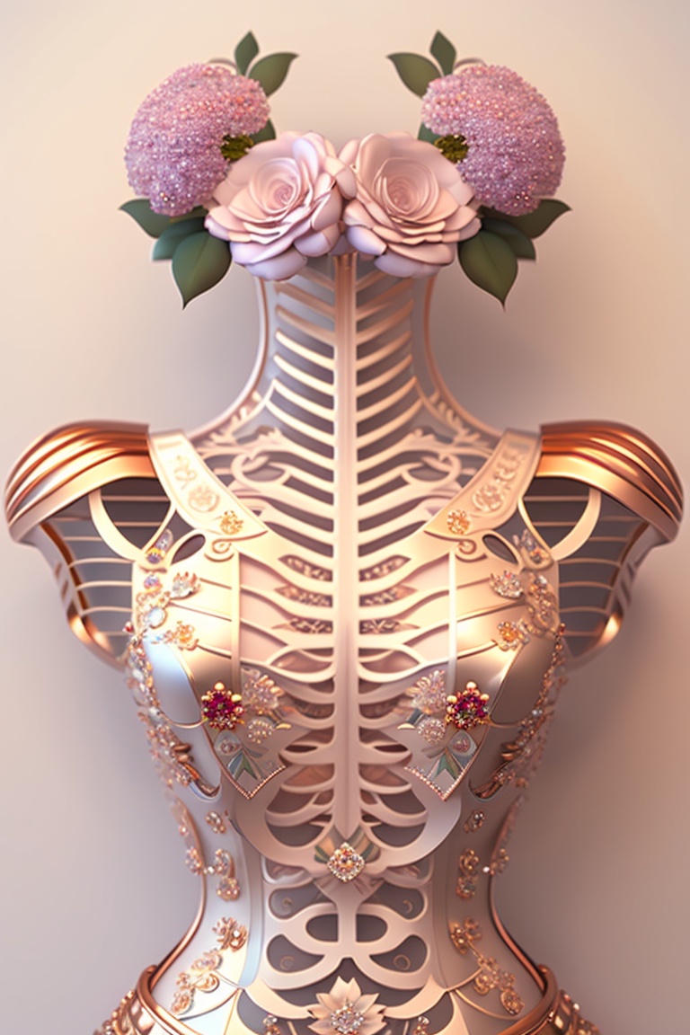 Lexica - 1950;s female skeleton bones corset encrusted with lots of ...