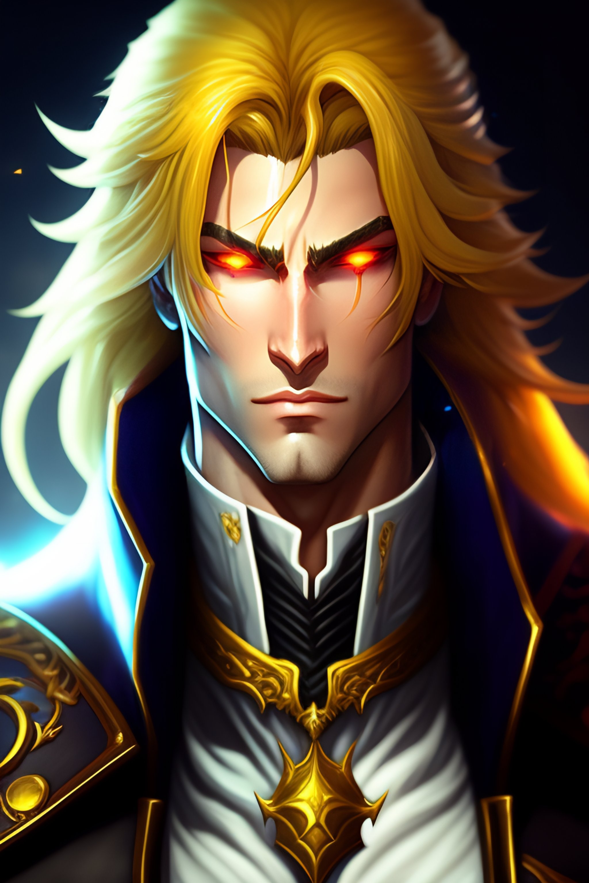 Lexica - Alucard Castlevania blond hair yellow eyes league of legends ...