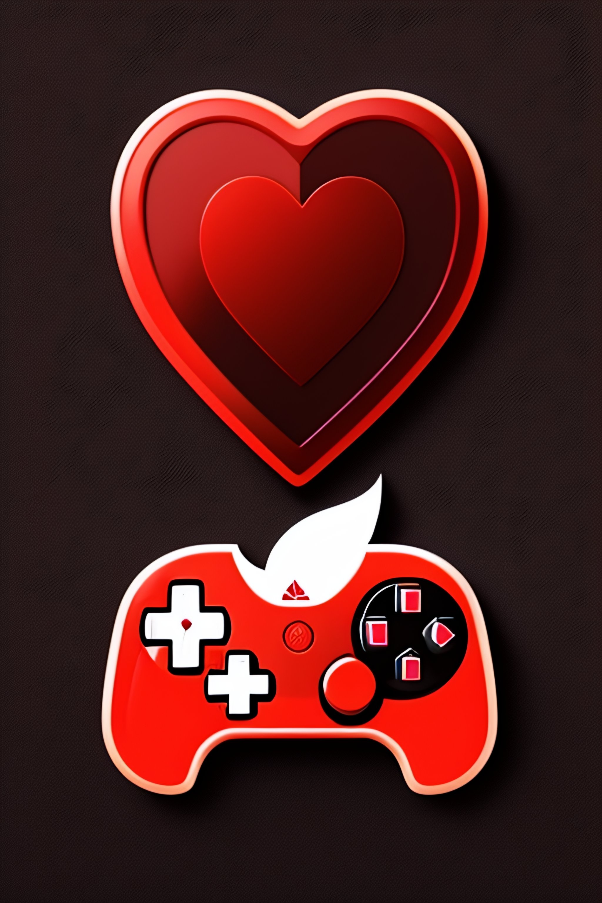 Lexica - 2 video game controller with some red heart, t-shirt graphic ...